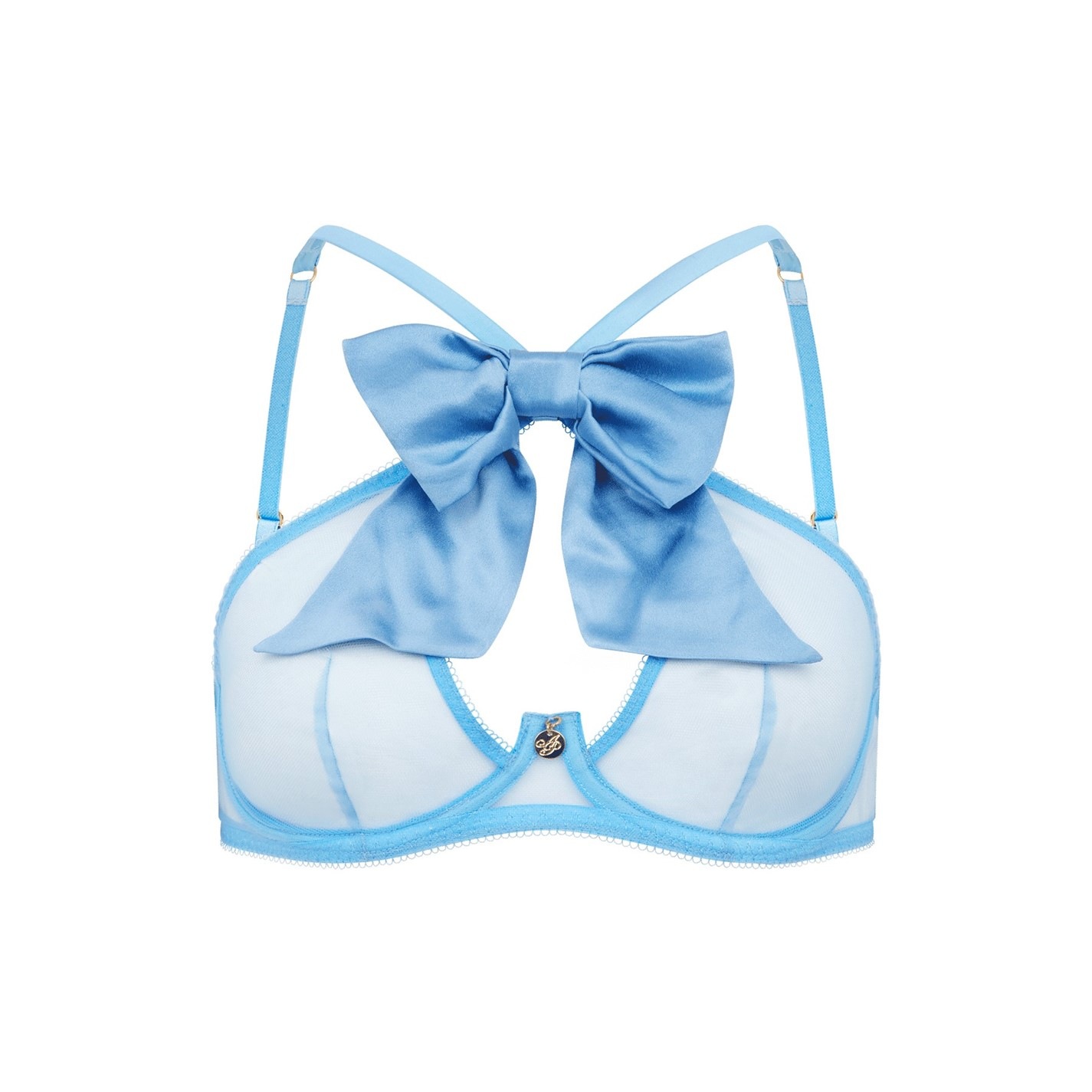 Agent Provocateur | ORIANA High Neck Underwired Bra | Women | Baby Blue ...