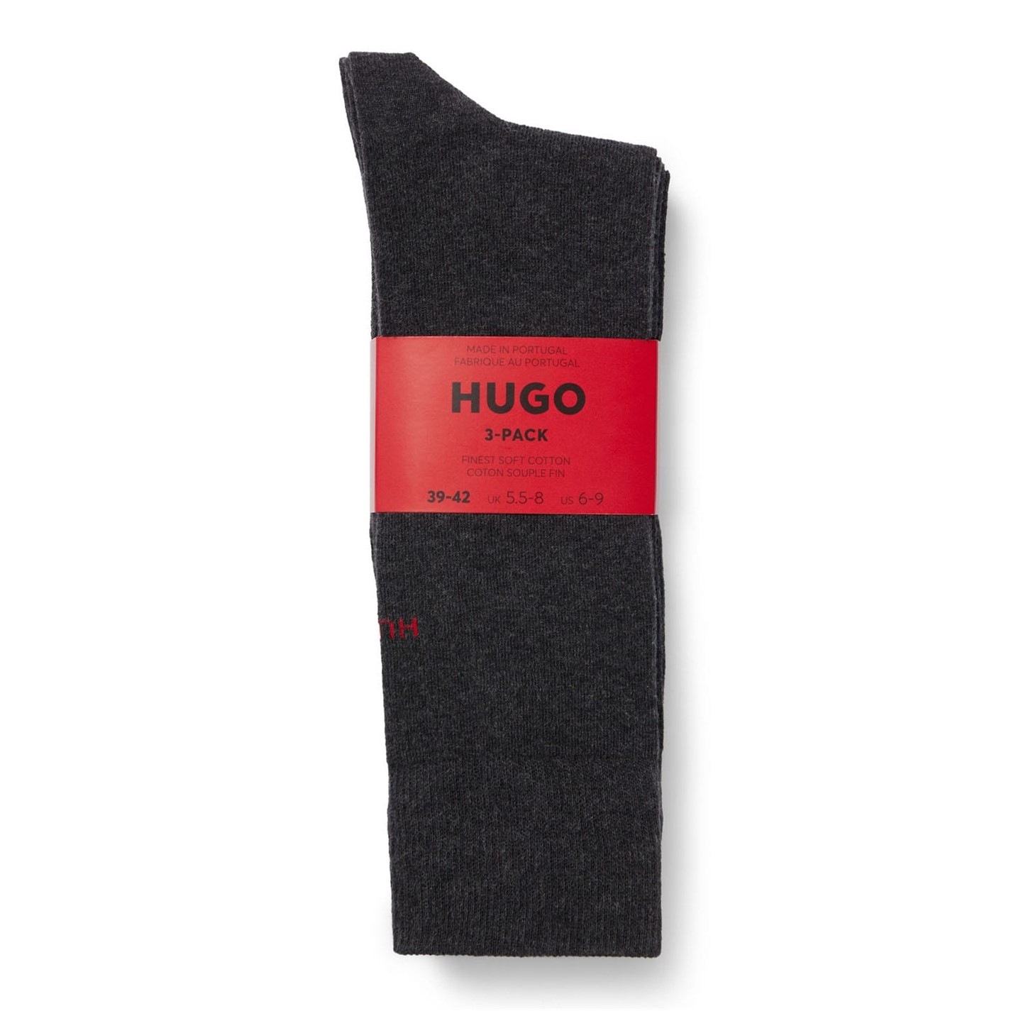 Hugo | 3 Pack of Logo Socks | Men | Charcoal | Flannels