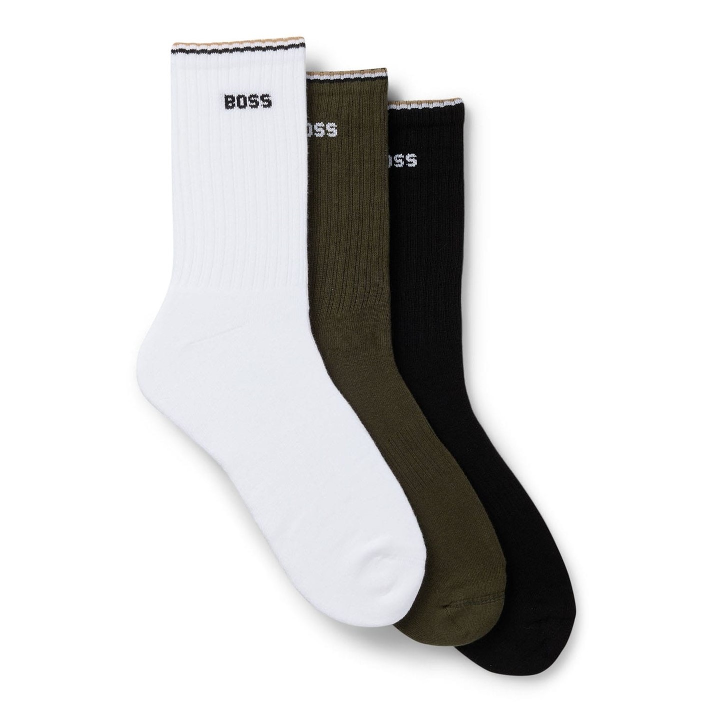 Boss | 3 Pack of Logo Socks | Men | Multi Colour | Flannels