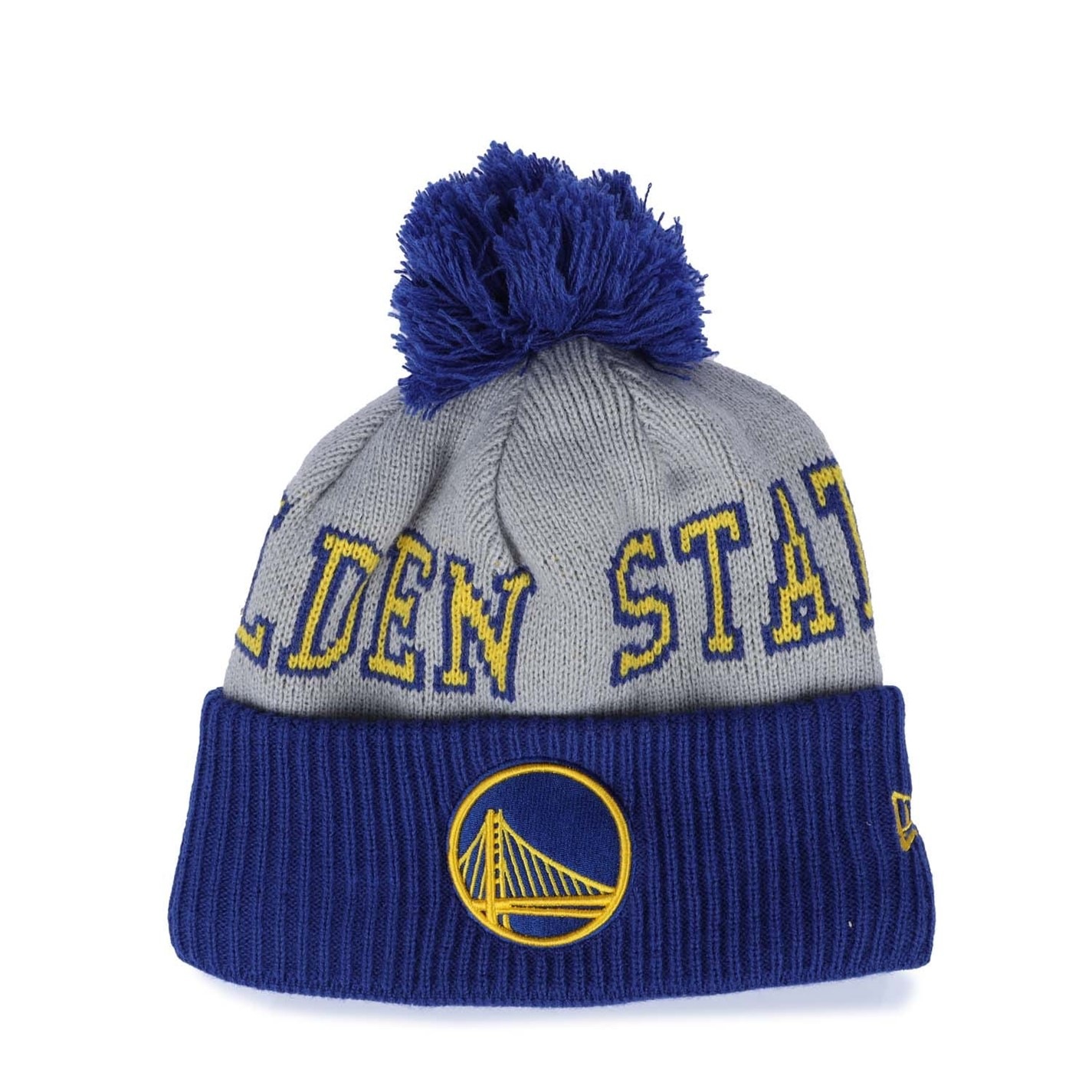 New Era | Golden State Warriors Bobble Knit Hat | Men | Blue | Flannels