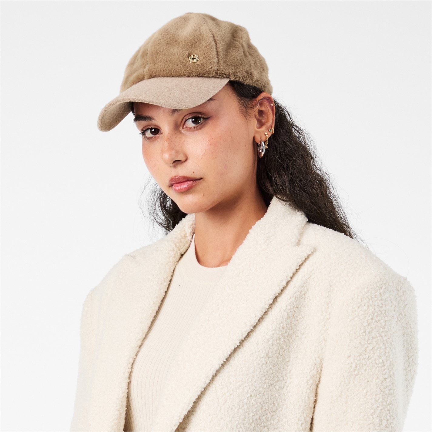 Boss | Women's Ari FF Cap, Baseball Cap | Women | Open Brown 247 | Flannels
