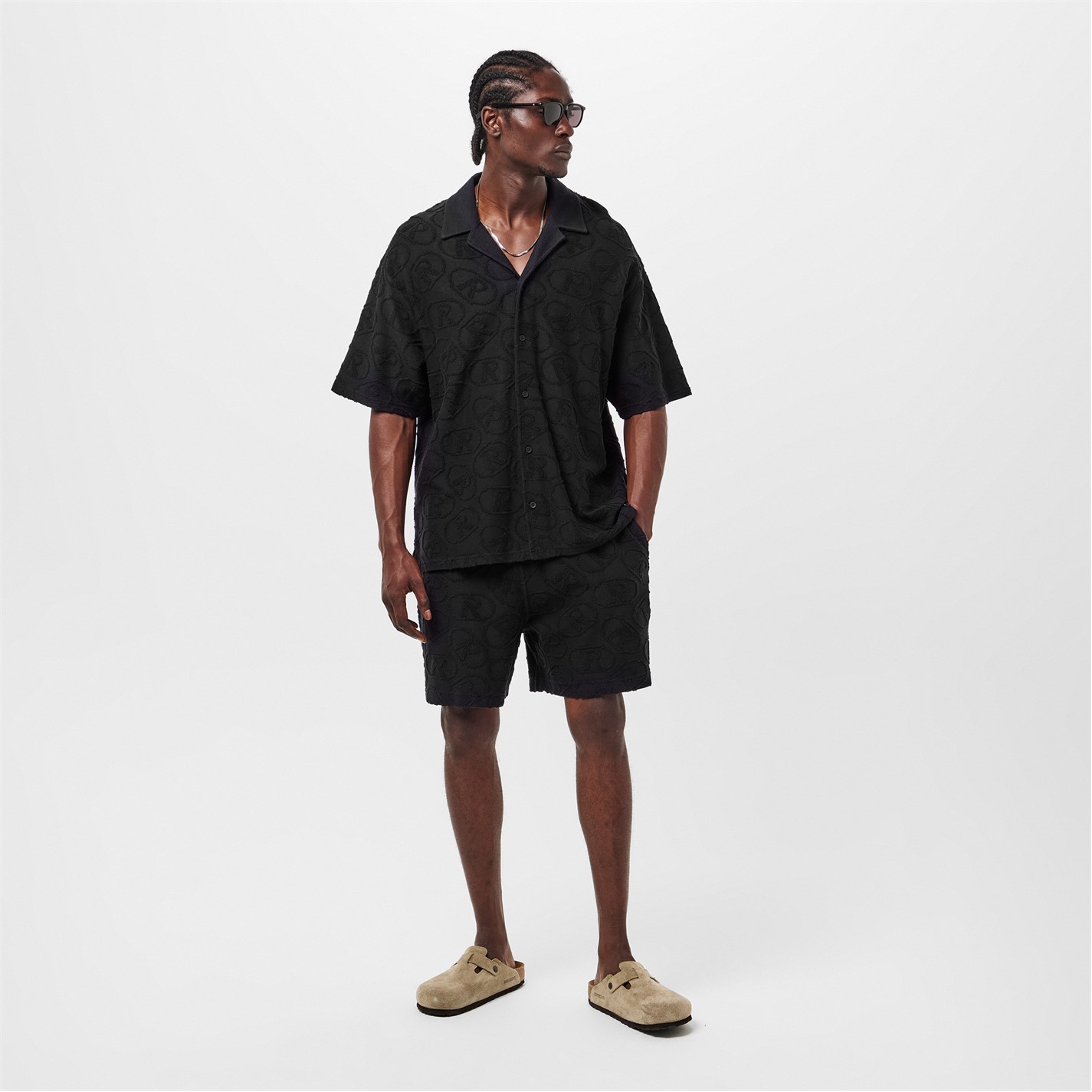 REPRESENT | Men's Rep All-over Towel Fabric Shorts | Men | Black | Flannels