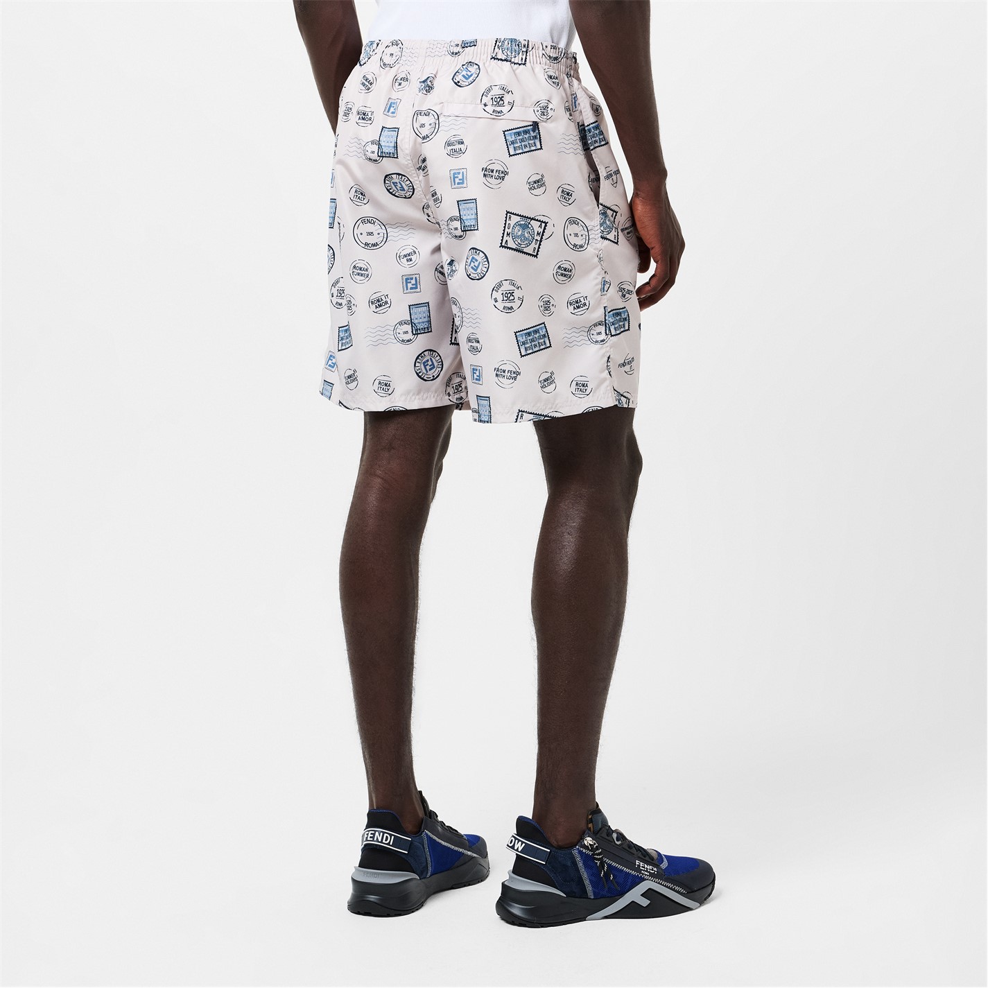 FENDI | Men's Postcard Woven Tracksuit Shorts | Men | Cream | Flannels
