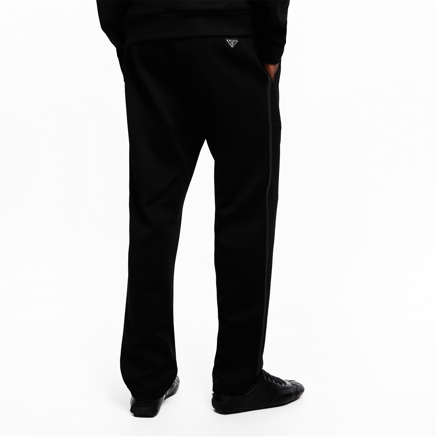 PRADA | Men's Hybrid Open Hem Woven Tracksuit Joggers | Men | Black ...