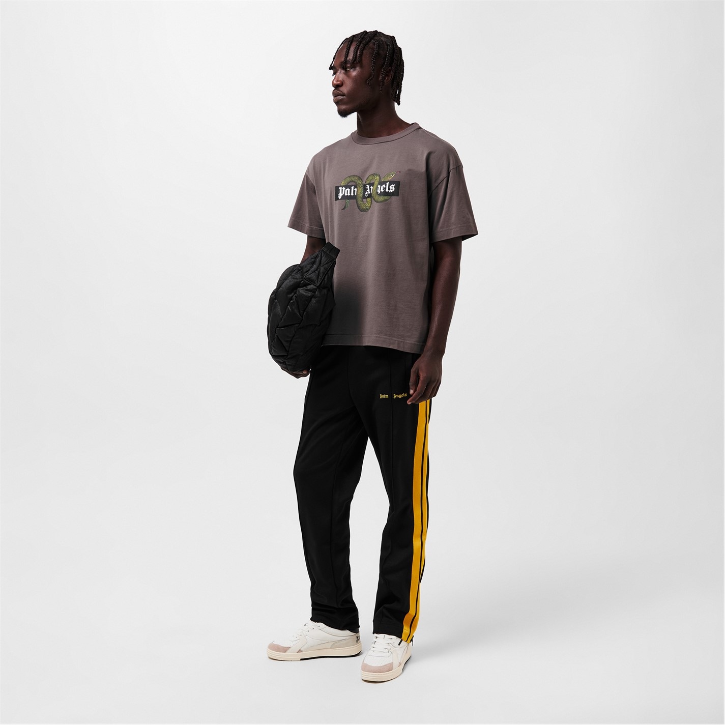 PALM ANGELS | Palm Classic Trk Pnt Sn53 | Men | Black/Yellow | Flannels