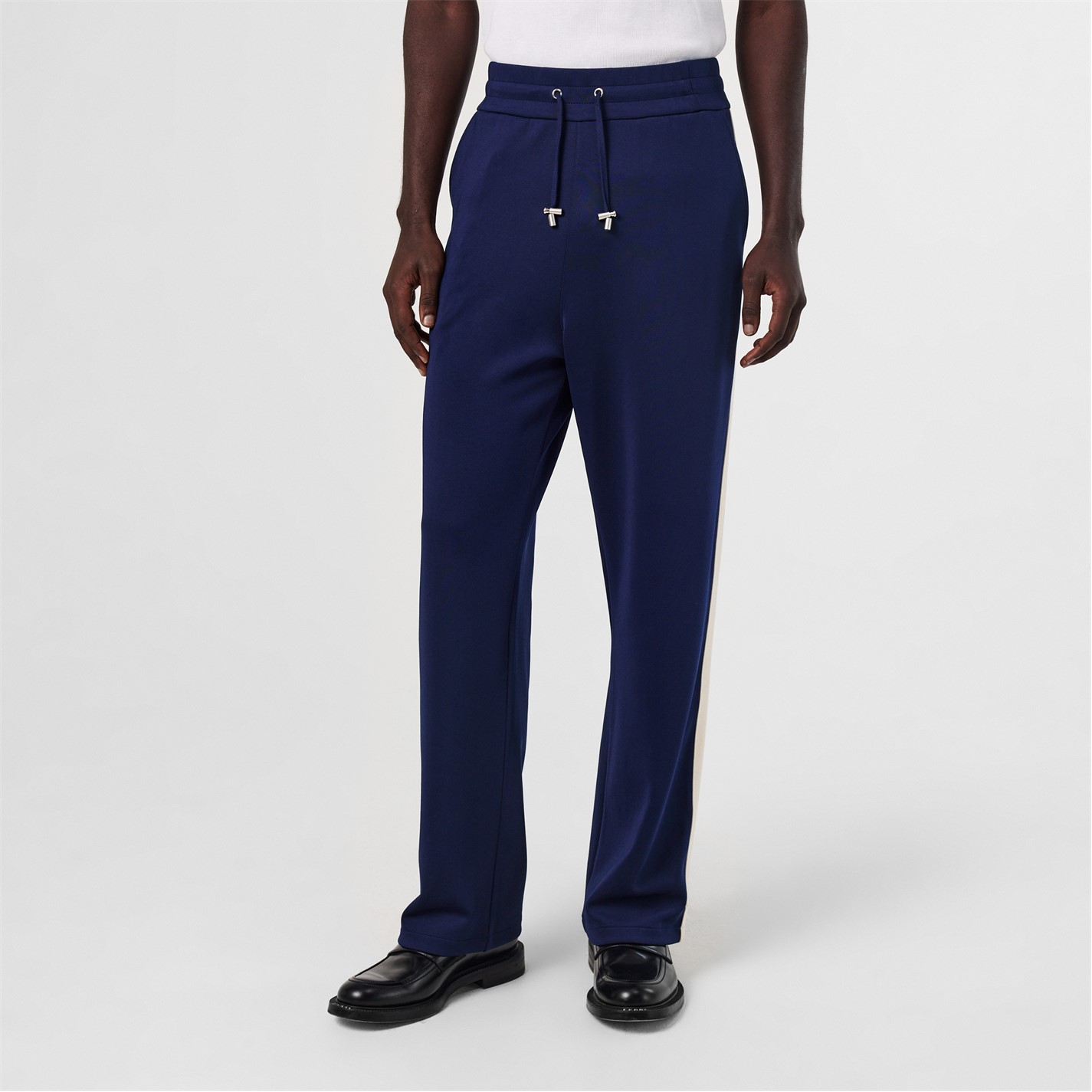 BALMAIN | Men's College Open Cuff Woven Joggers | Men | Blue | Flannels