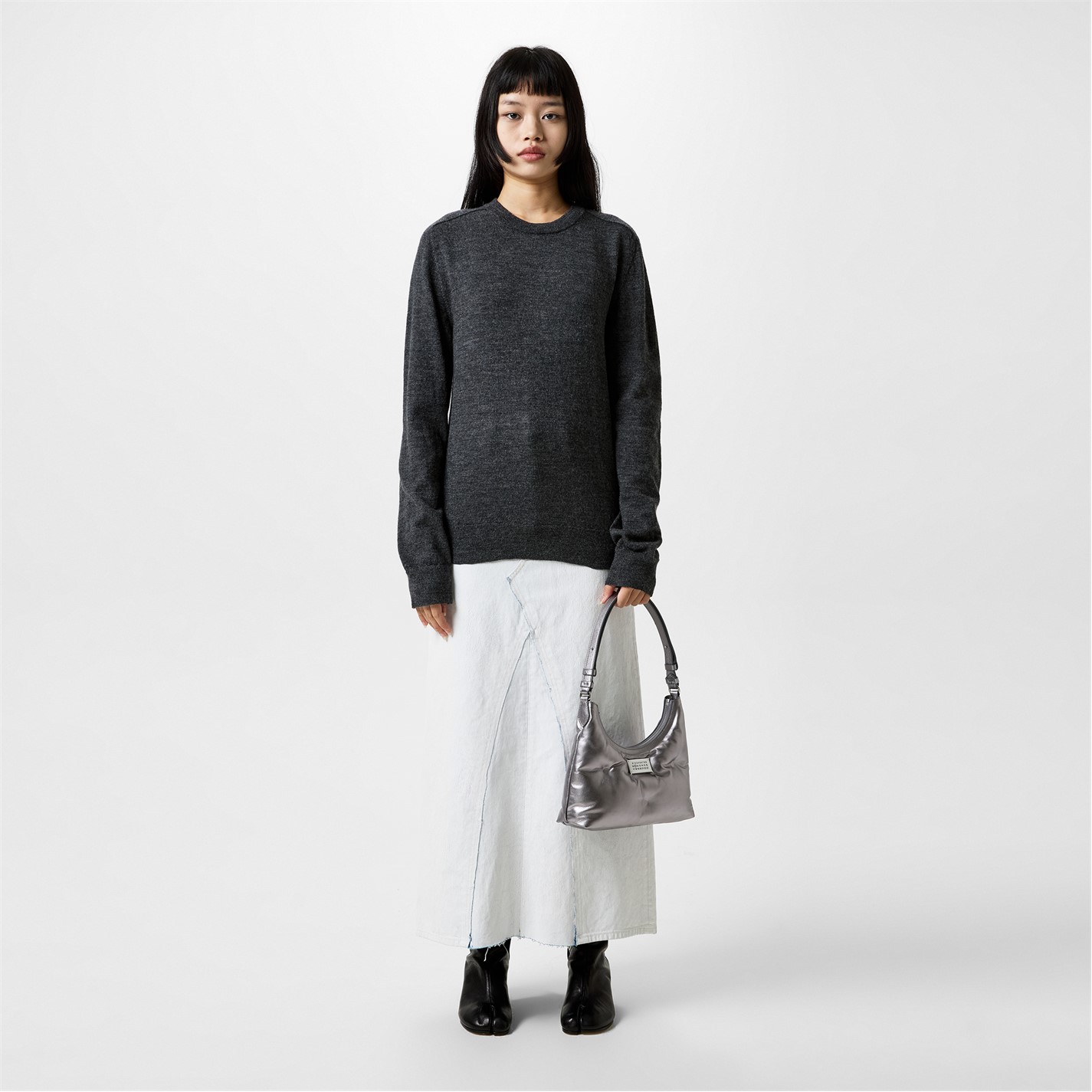 MAISON MARGIELA | Painted Denim Skirt | Women | White Paint | Flannels