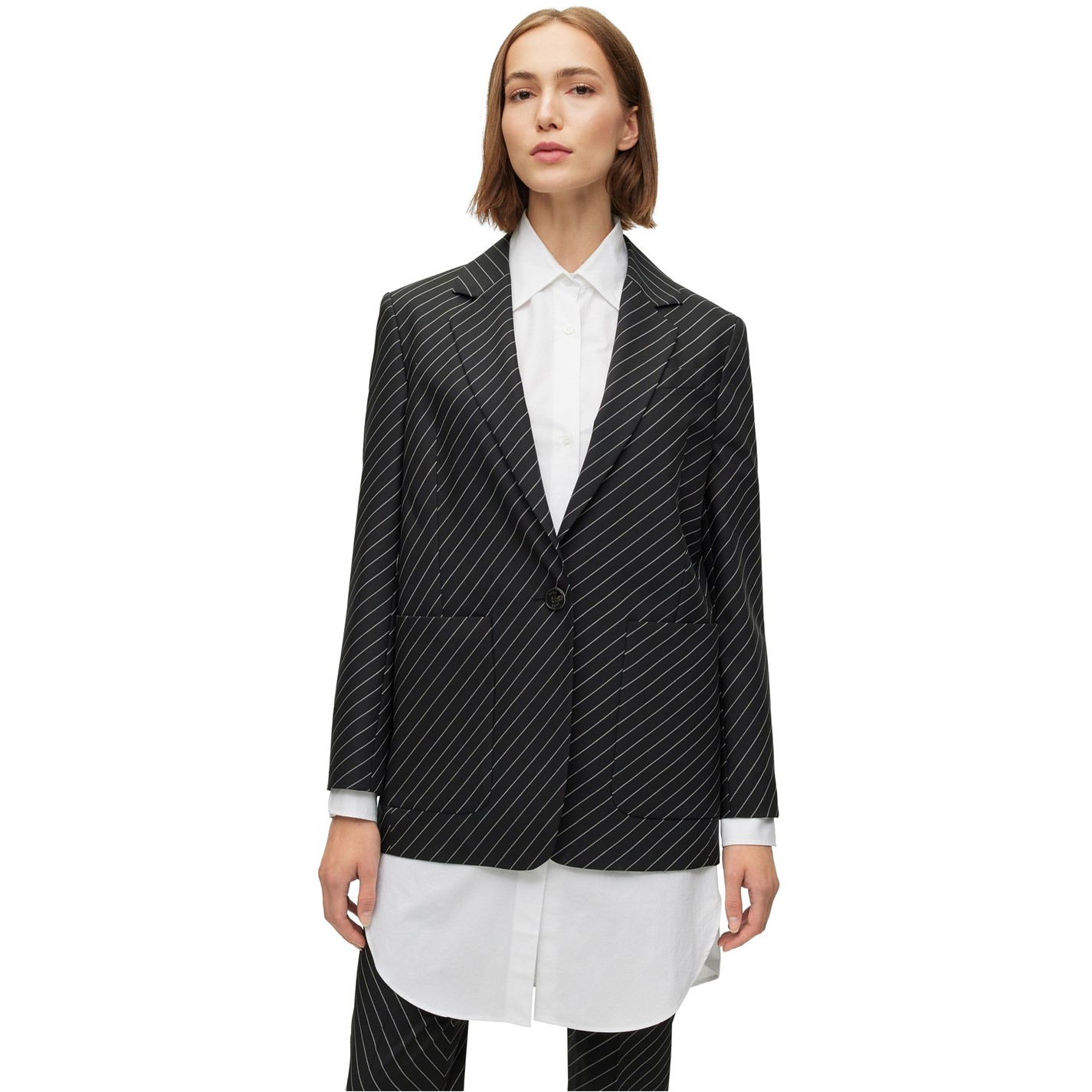 Boss | Women's Jakua Structured Tailored Formal Jacket | Women | Black ...