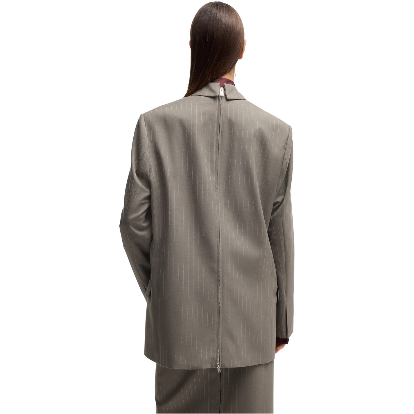 Boss | Women's Jafranci1 Structured Formal Jacket | Women | Open Grey ...