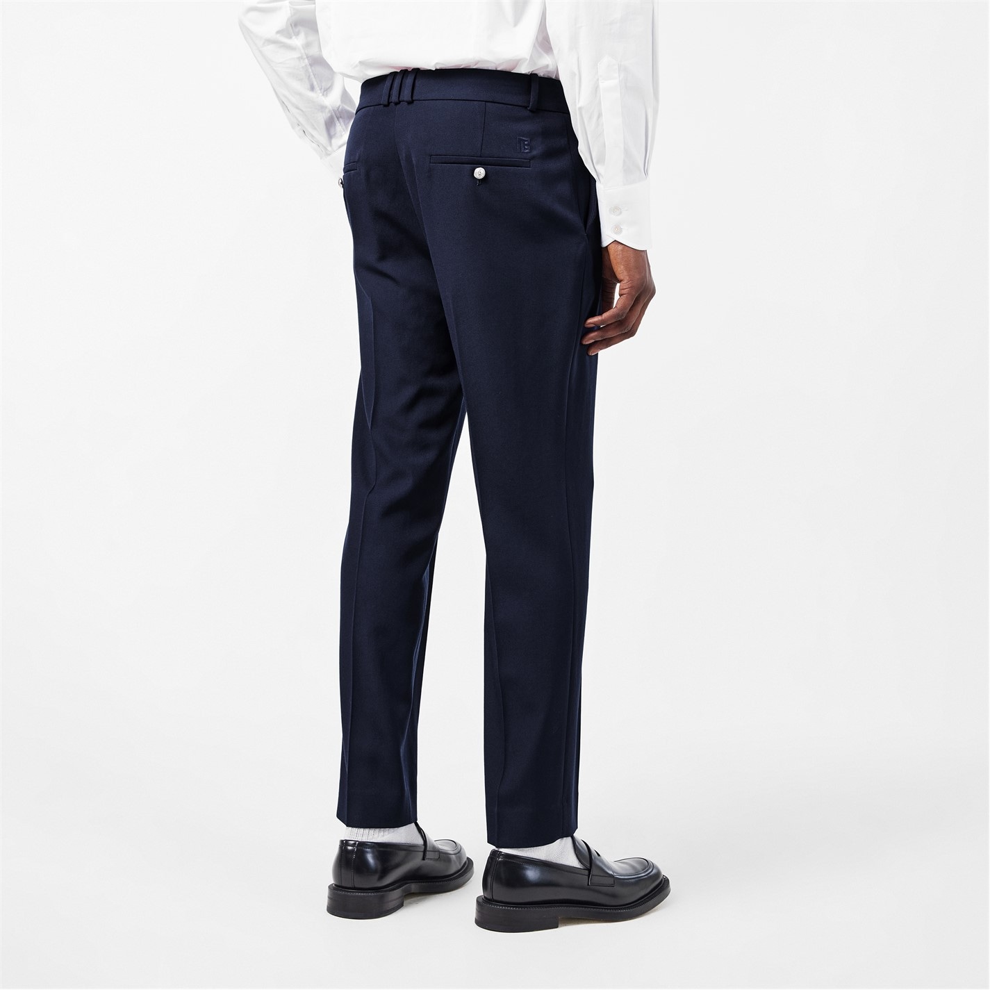BALMAIN | Men's Tailor Straight Leg Trouser | Men | Navy | Flannels