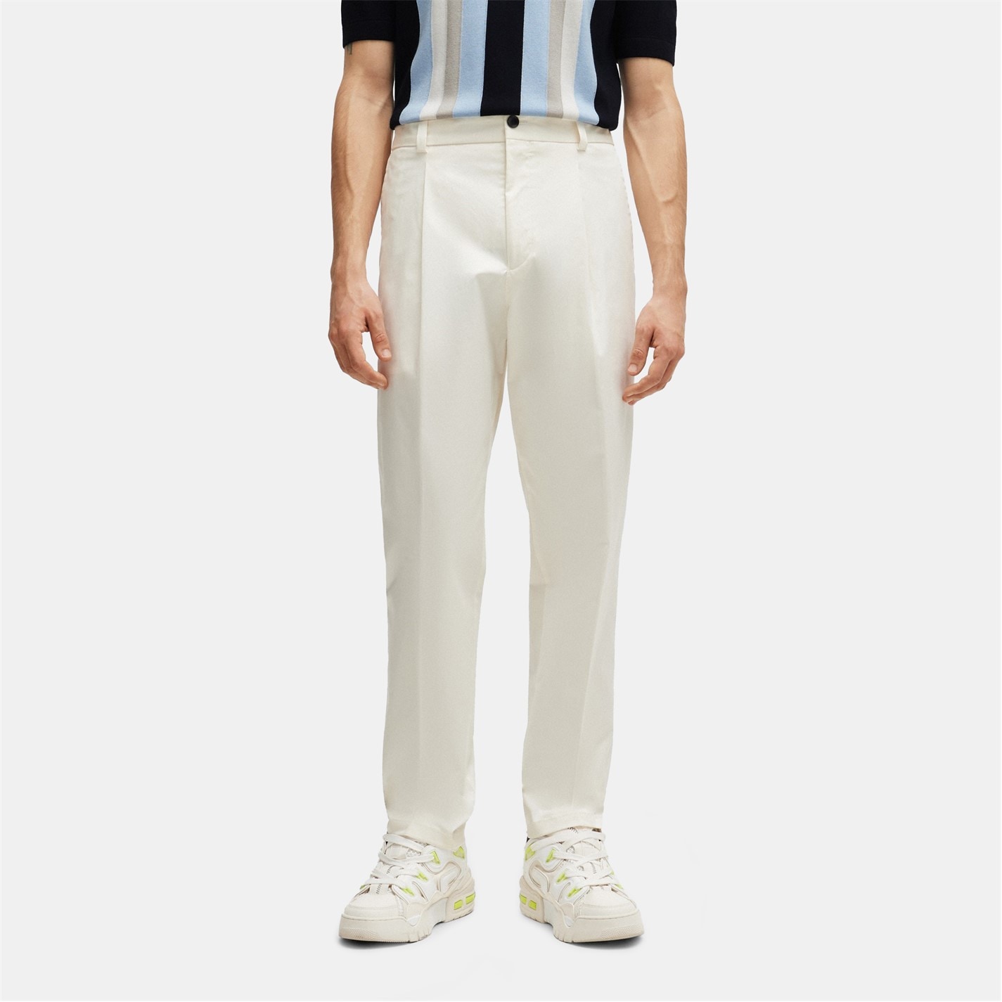 Hugo | Men's Felix242 D Straight Leg Trousers | Men | Open White | Flannels