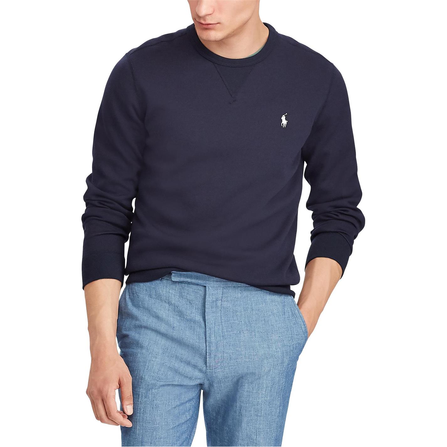 POLO RALPH LAUREN | Logo Crew Neck Tech Sweatshirt | Men | Crew ...