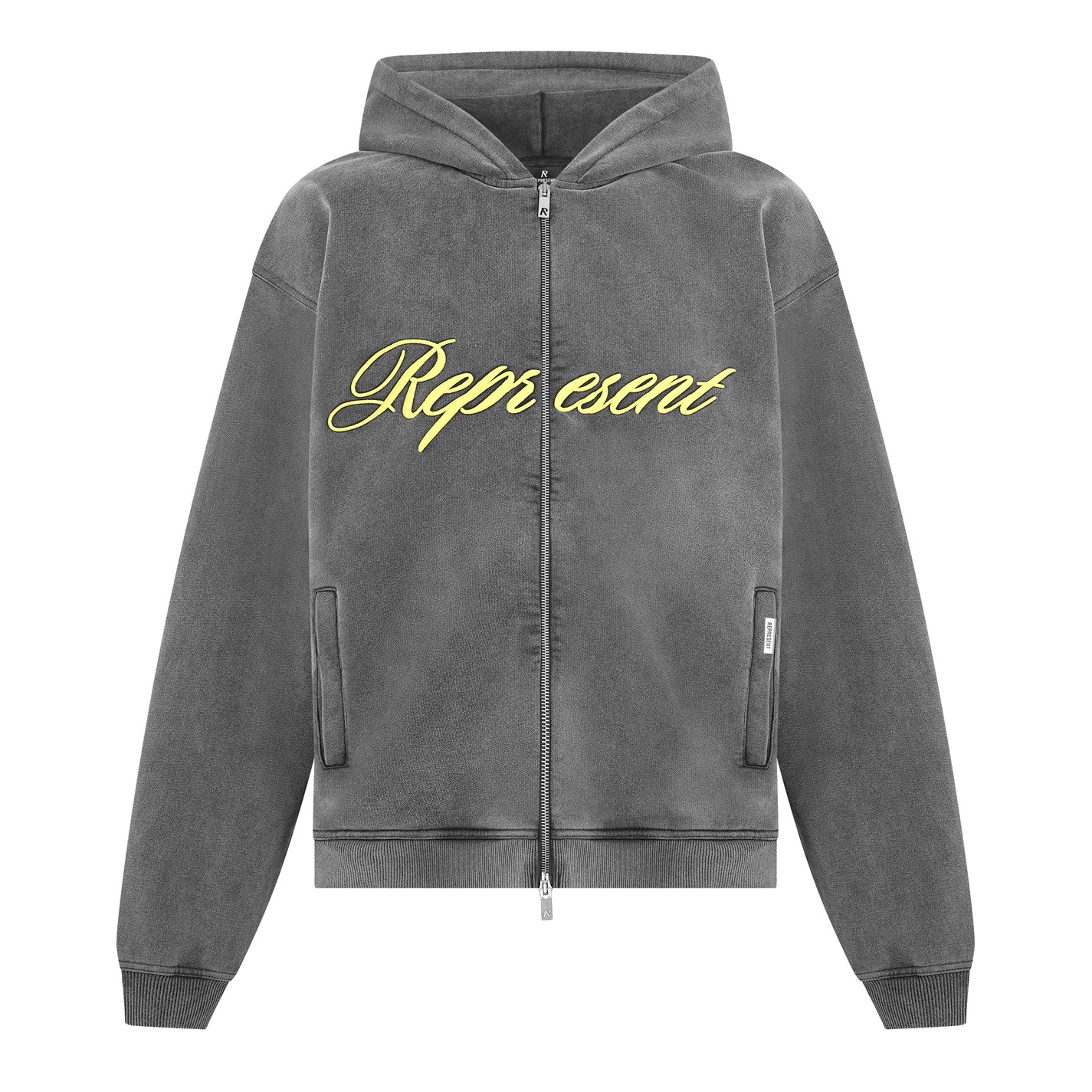 REPRESENT | Men's Rep Script Logo Zipped Hoodie, Soft Cotton | Men ...
