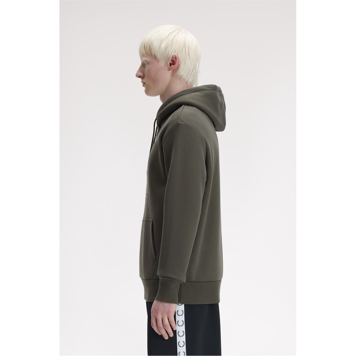 Fred Perry | Men's Box Graphic Pull Over Hoodie | Men | Field Grn 638 ...