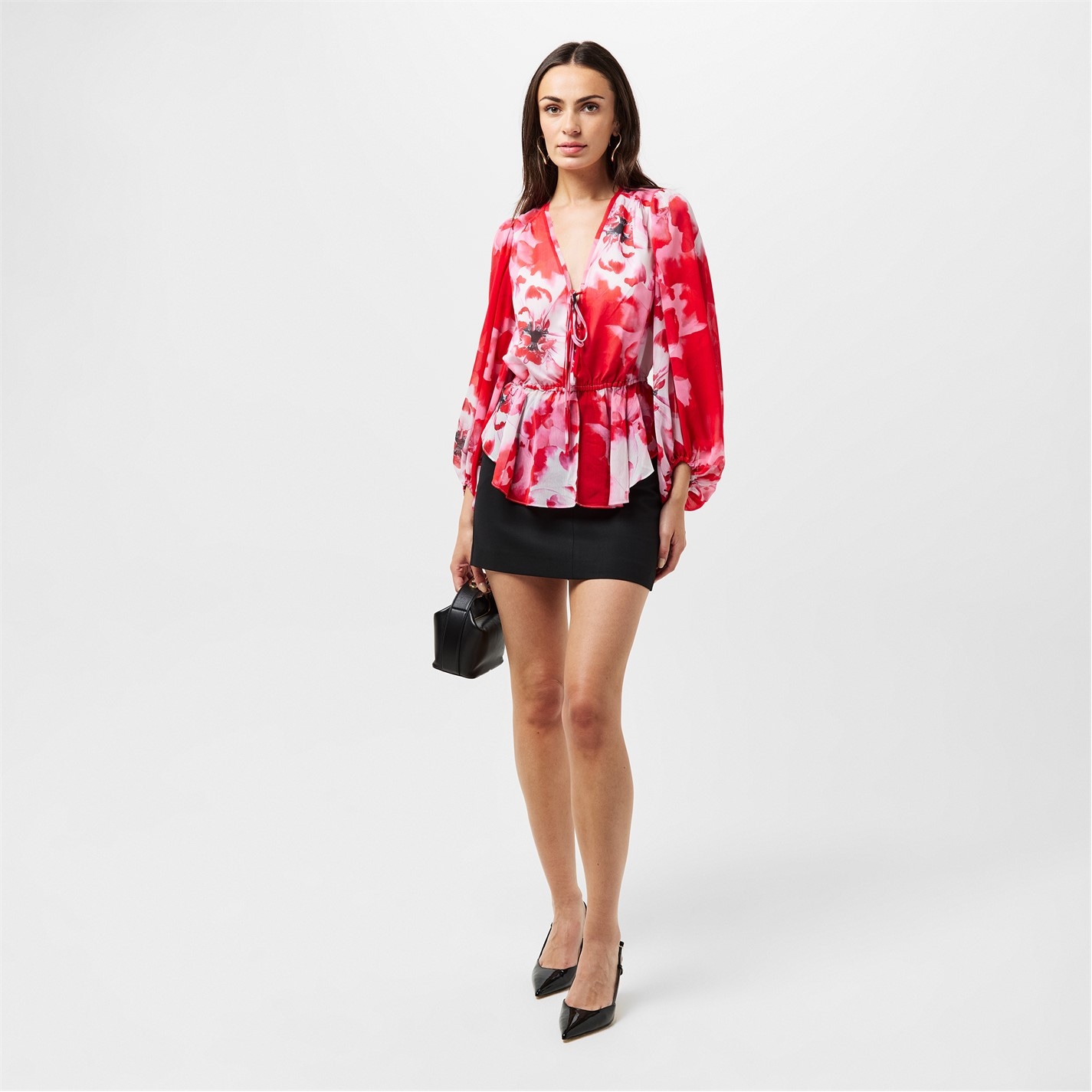 Ted Baker | Floral Top | Women | Red | Flannels