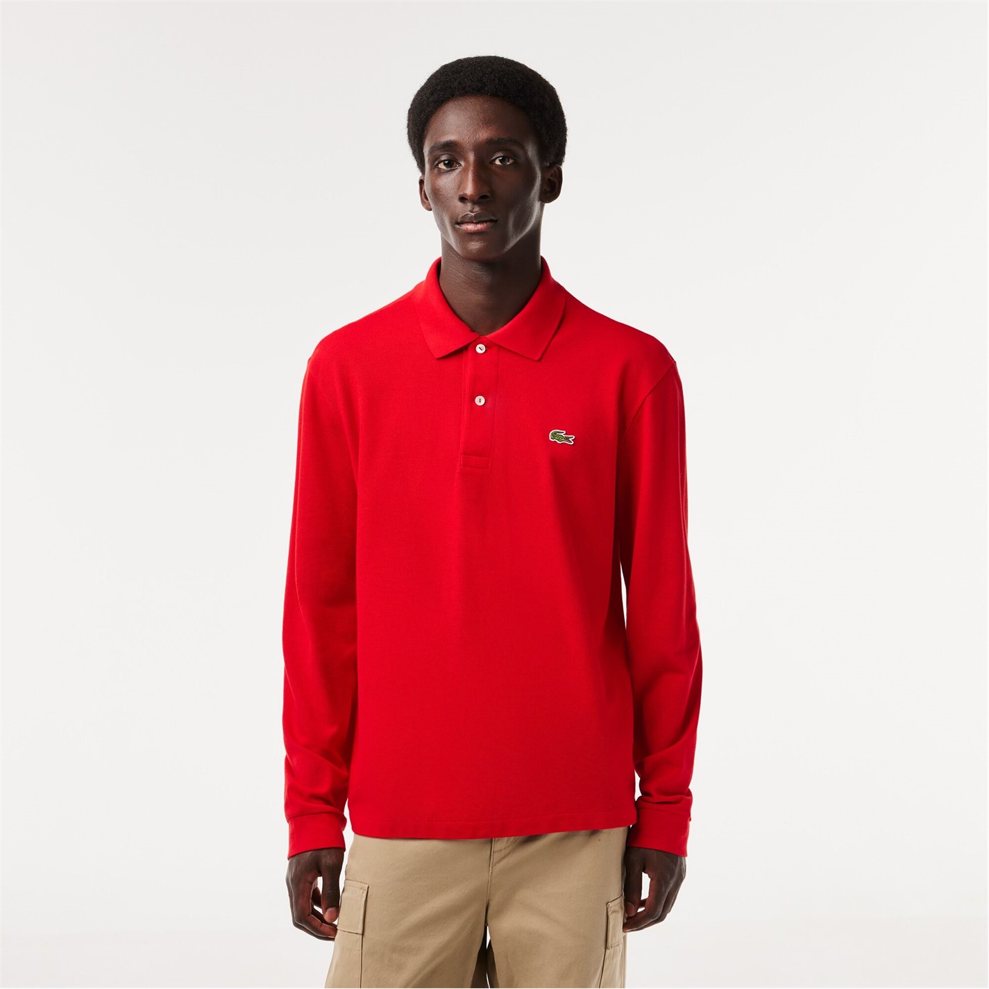 Lacoste | LACOSTE LONG SLEEVE POLO | Men | Red | Flannels