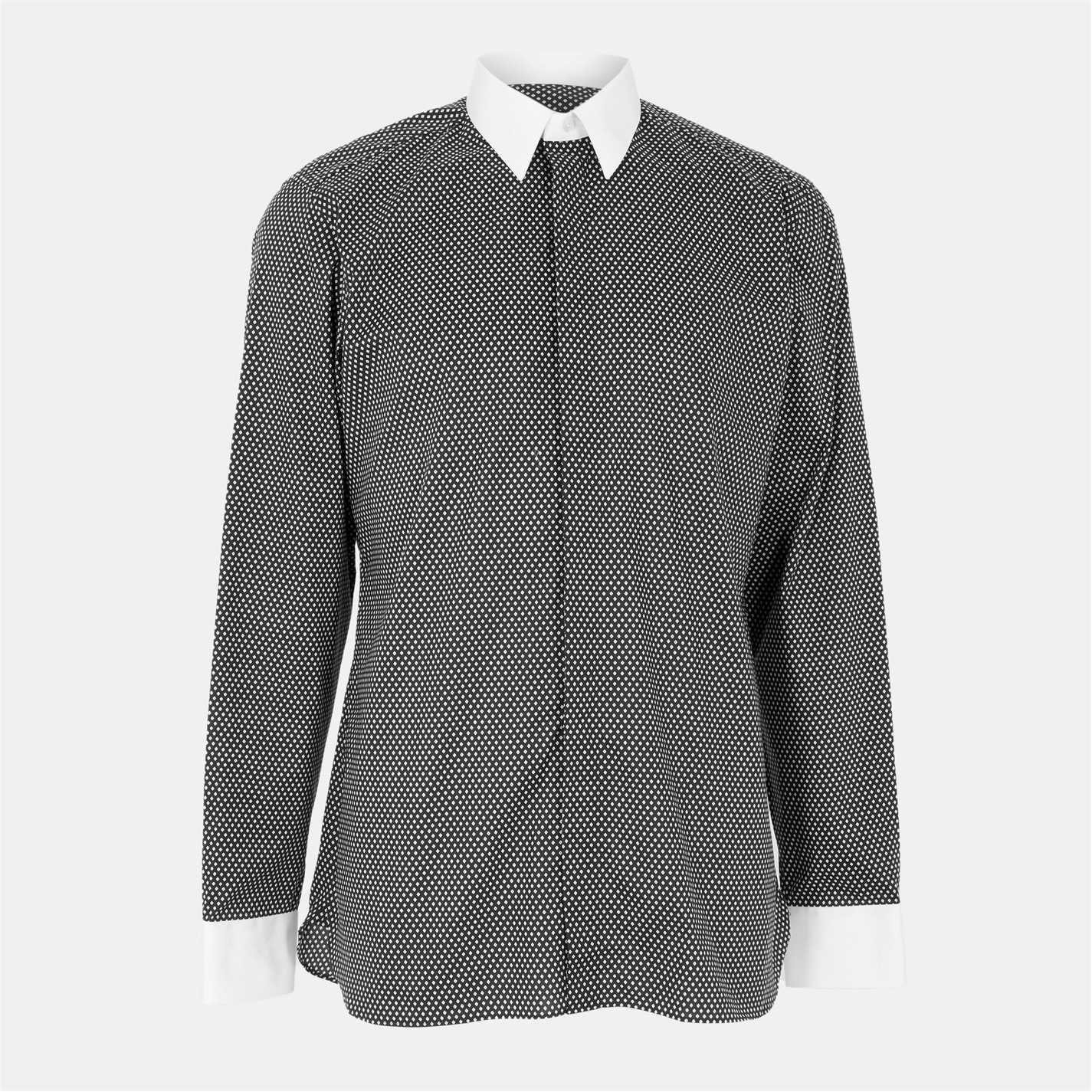 TOM FORD | TF Diamond Shirt Sn54 | Men | Black&White | Flannels