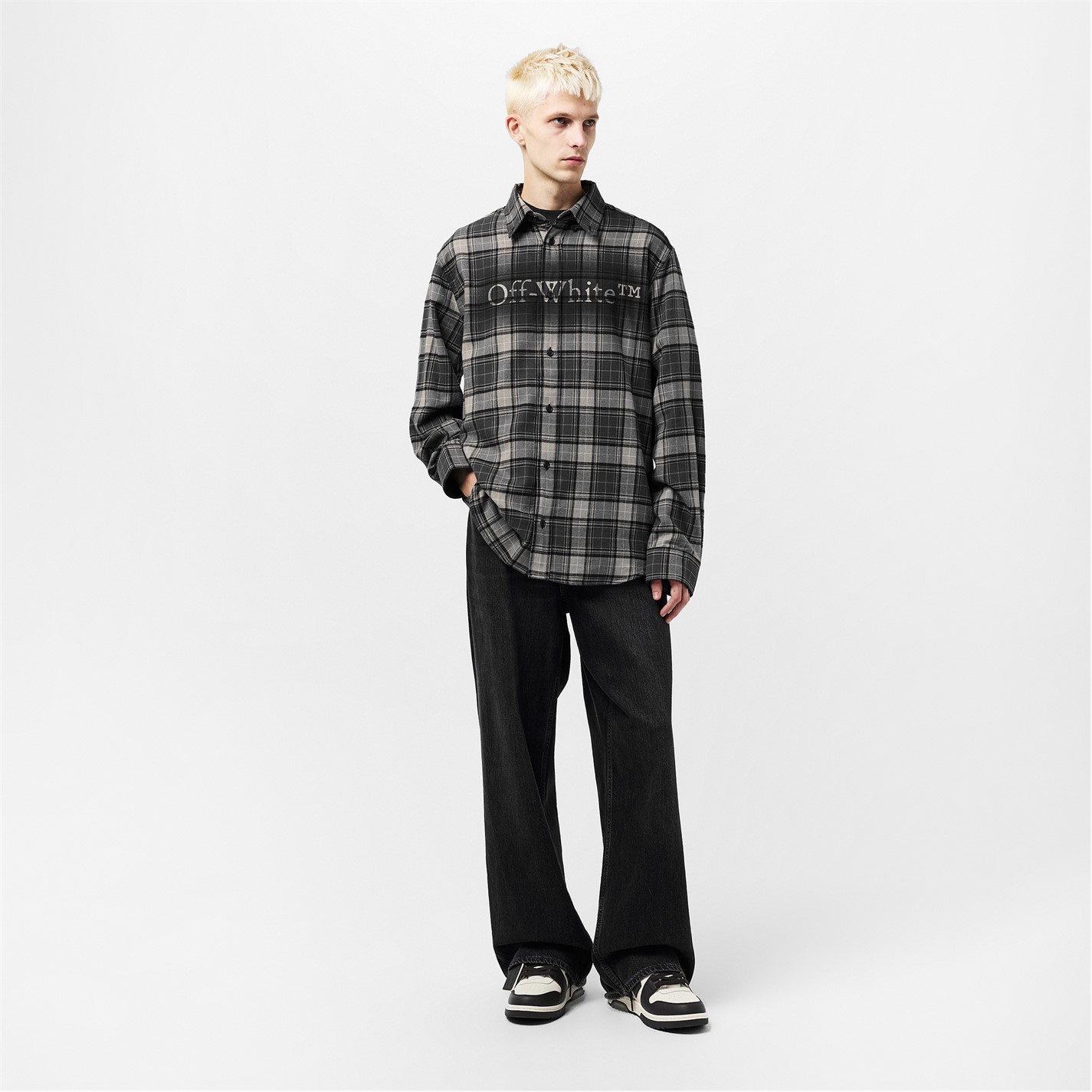 OFF WHITE | Off Spray Flannel Sn53 | Men | Dark Grey | Flannels