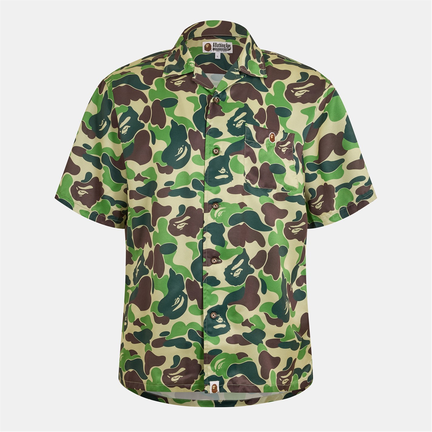 A BATHING APE | Men's Bape Short-Sleeve Patterned Shirt | Men | Green ...