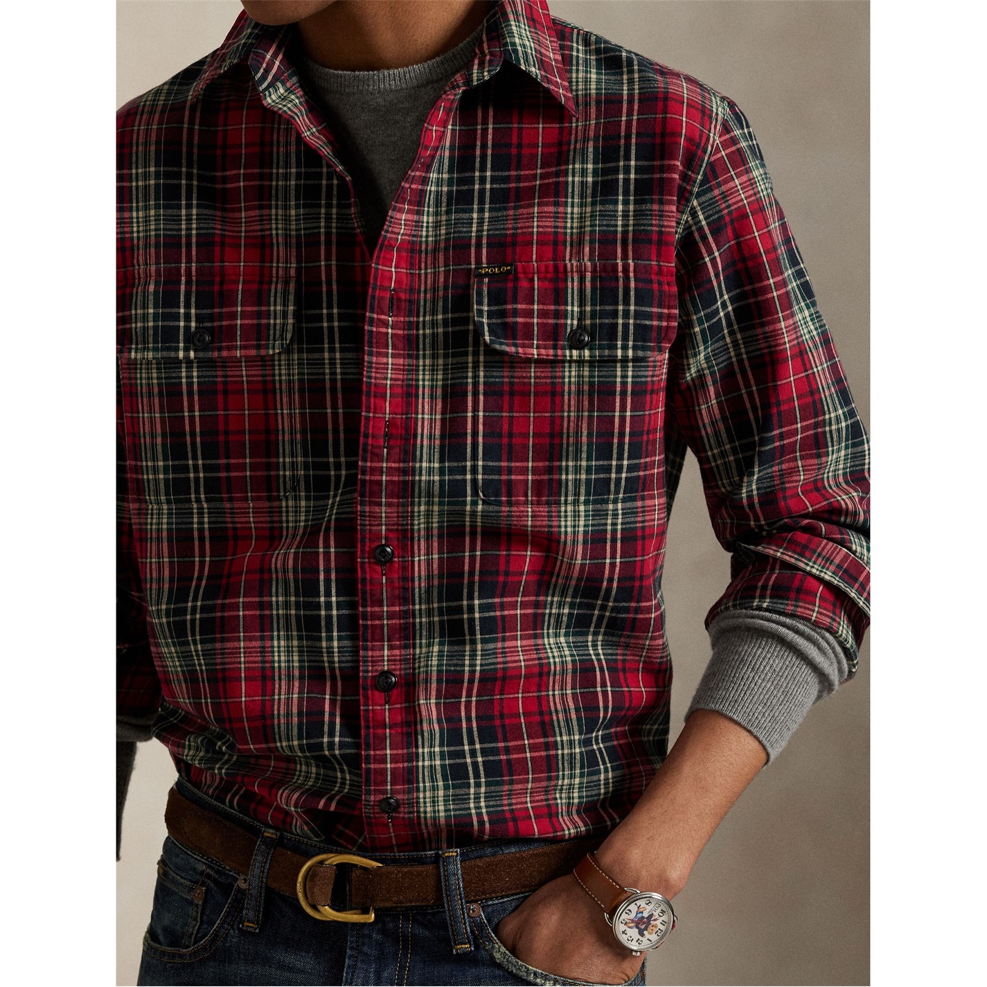 Polo Ralph Lauren | Men's Long-Sleeve Flannel Patterned Shirt | Men ...