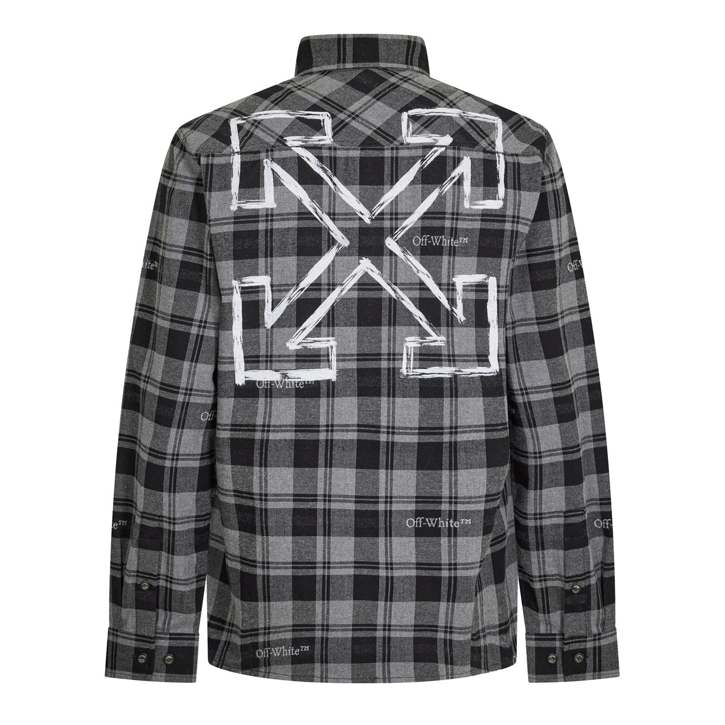 OFF WHITE | Men's Long Sleeve Dress Shirt | Men | Grey/White | Flannels ...
