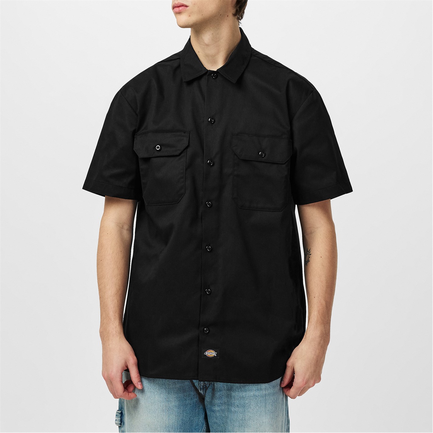 Dickies | Short Sleeve Work Shirt | Men | Plain Shirt - Short Sleeve ...