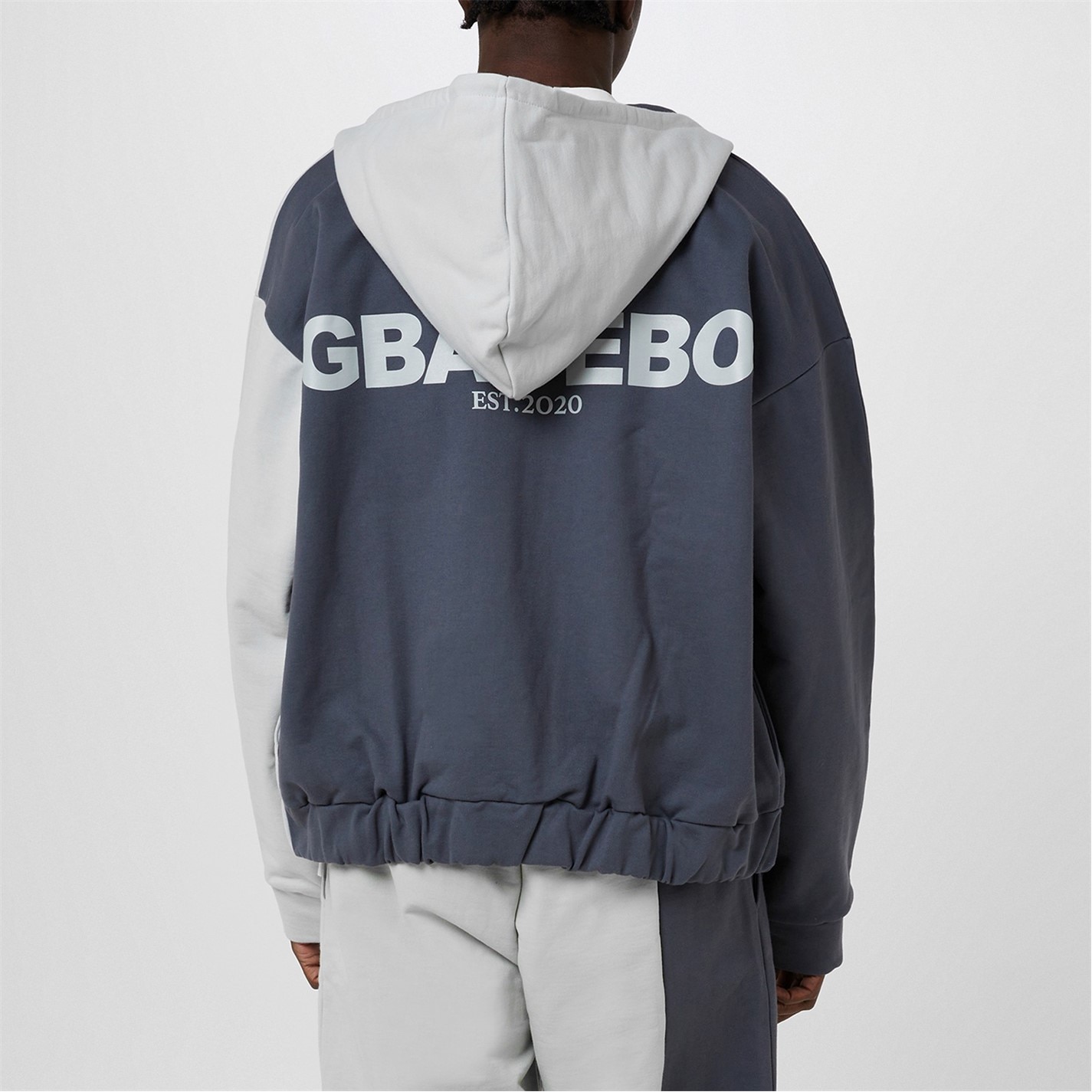 GBADEBO | Two Tone Hoodie | Men | Grey | Flannels