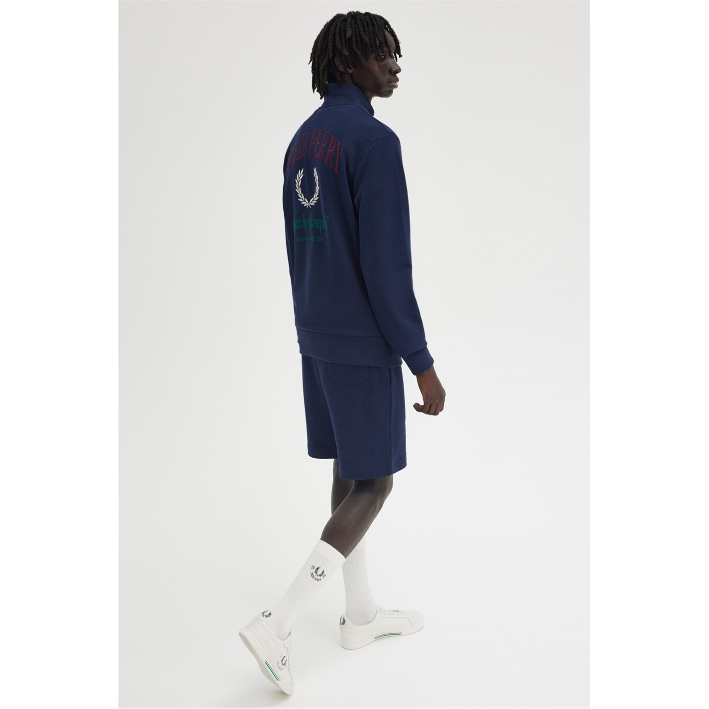 Fred Perry | Men's Champion Quarter-Zip Fleece | Men | Tennis Blue X86 ...
