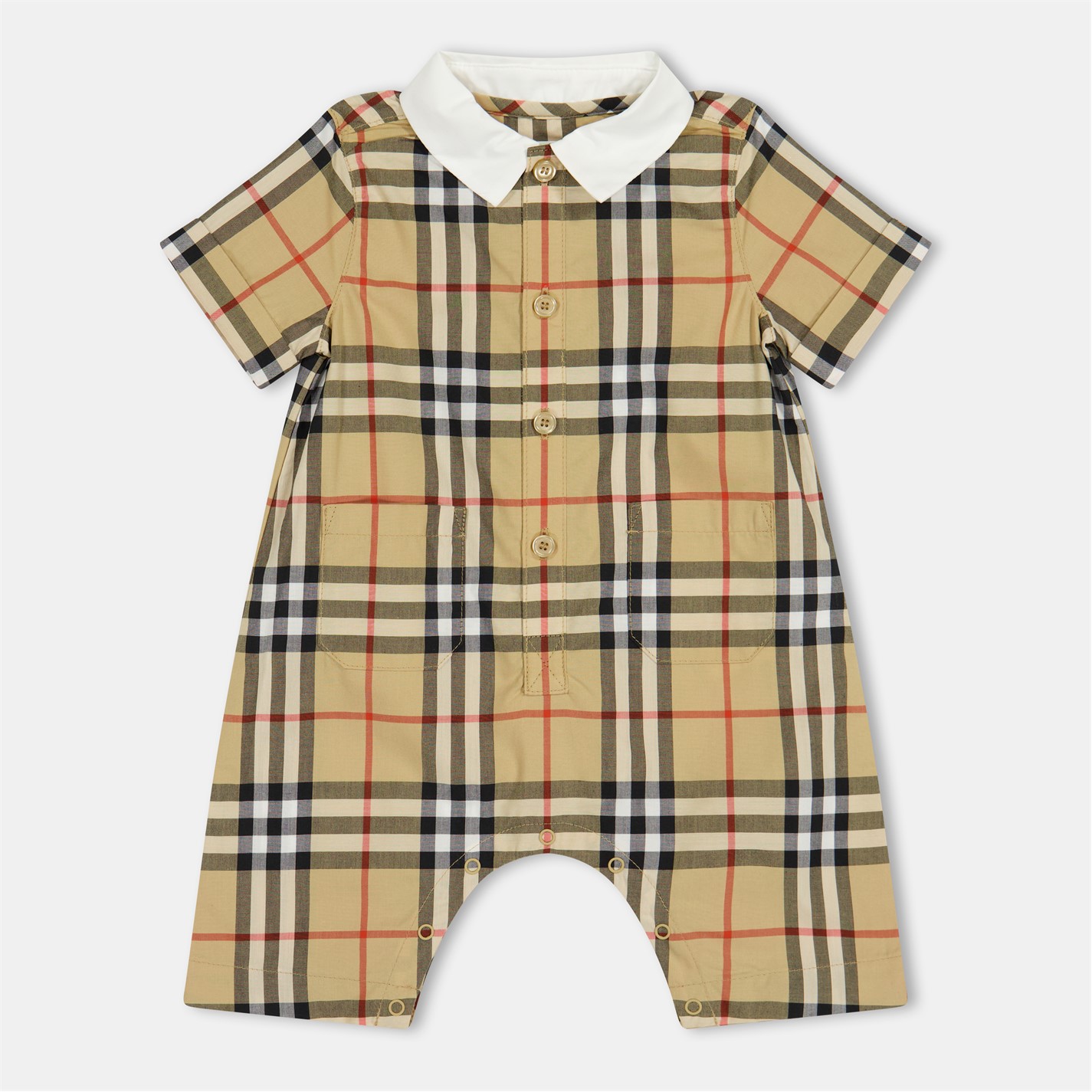BURBERRY | Unisex Kids' Burb Andreas Chk Onesie | Kids | Sand Chk B9368 ...