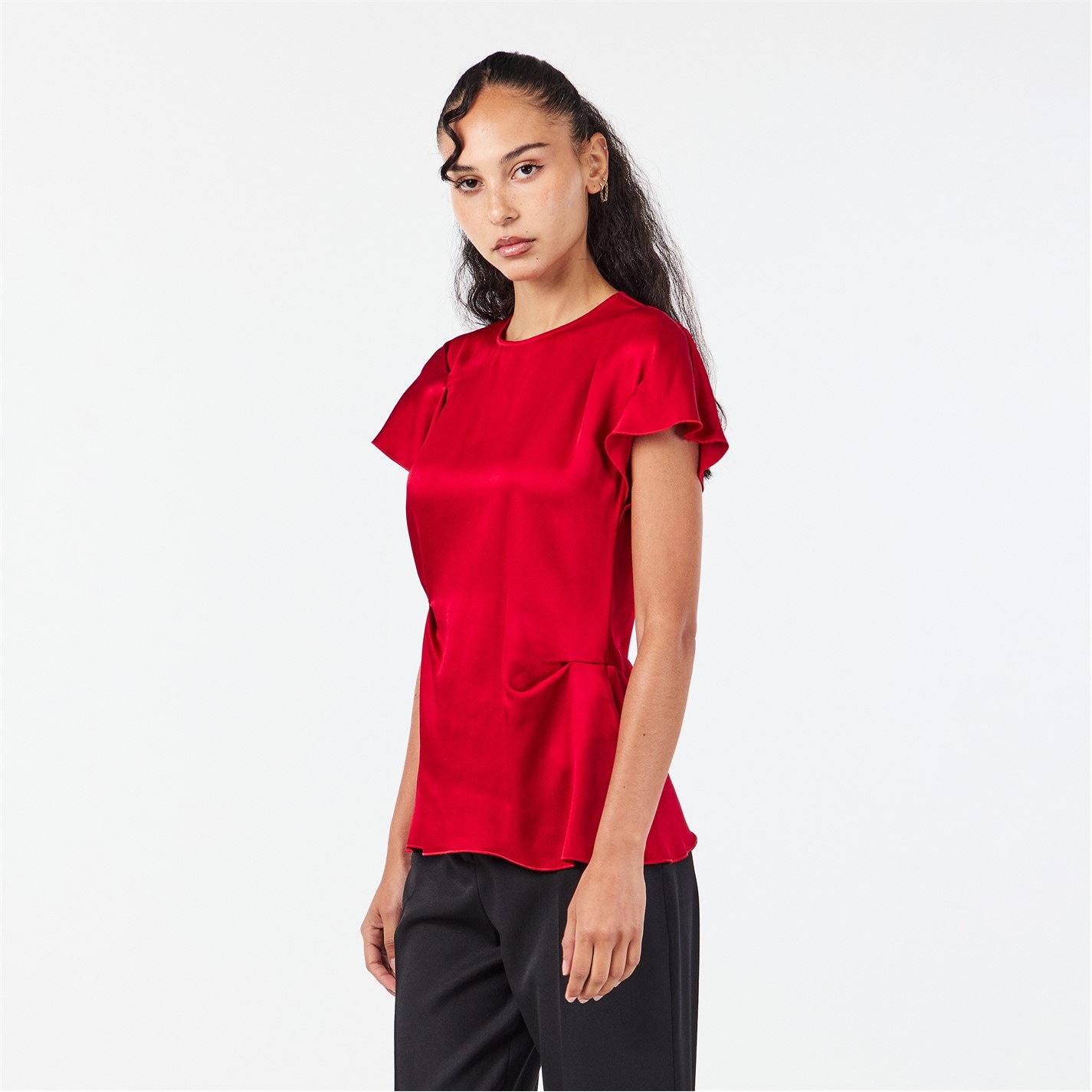 VICTORIA BECKHAM | Women's Short Sleeve Blouse | Women | Rose | Flannels