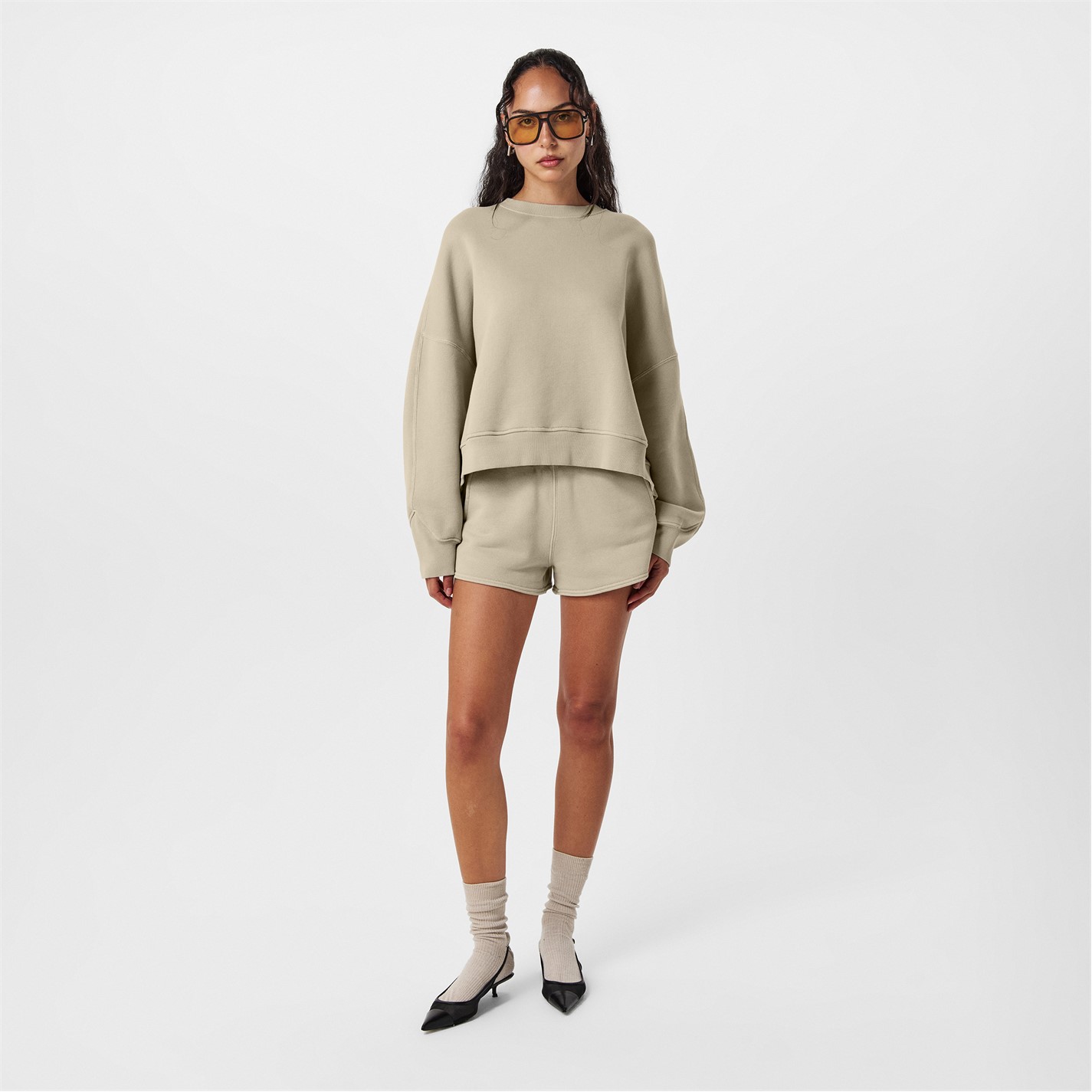 REPRESENT | Women's Rep Initial Fleece Material Shorts | Women | Grey ...