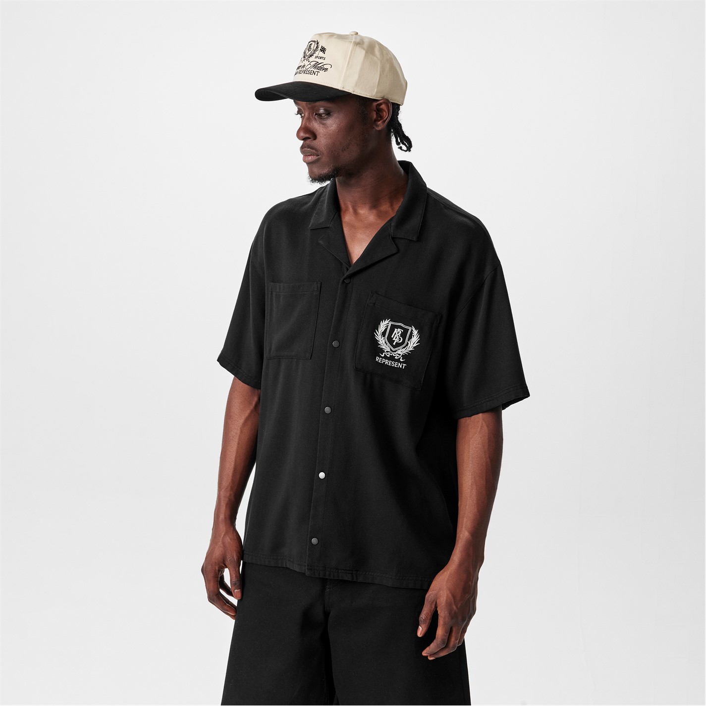 REPRESENT | Men's Rep Crest S/S Shirt, Iconic Crest Shirt | Men | Jet ...