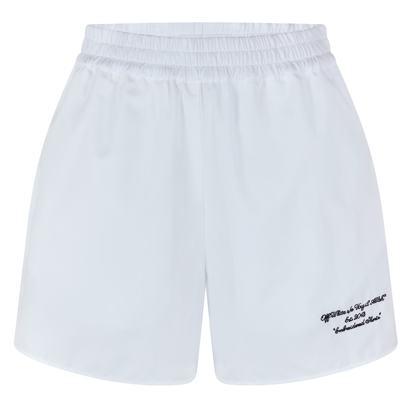 OFF WHITE | Women's Poplin Knee-Length Woven Tracksuit Shorts | Women ...