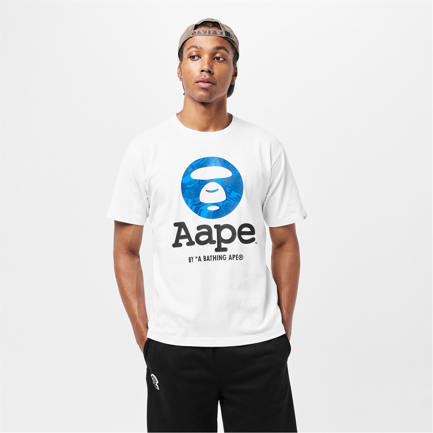 AAPE | Men's OG Moon Face Oversized T-Shirt | Men | White | Flannels