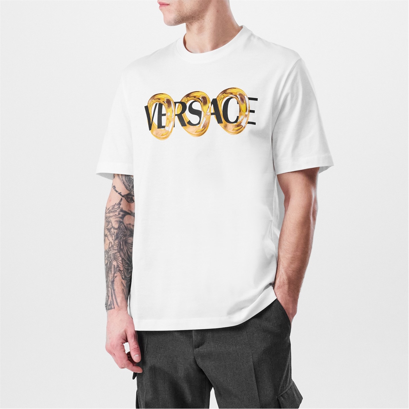 VERSACE | Ring Graphic T-Shirt | Men | Regular Fit T-Shirts | Flannels