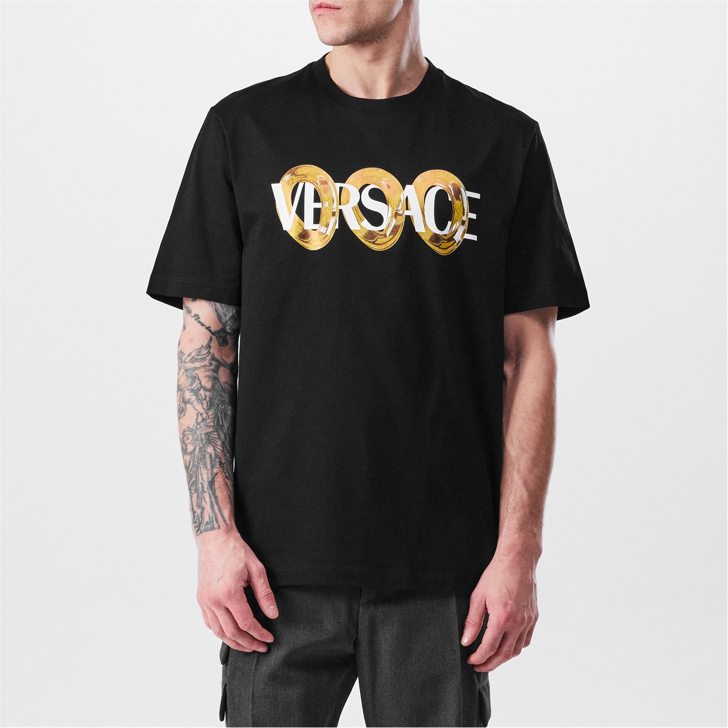 VERSACE | Ring Graphic T-Shirt | Men | Regular Fit T-Shirts | Flannels