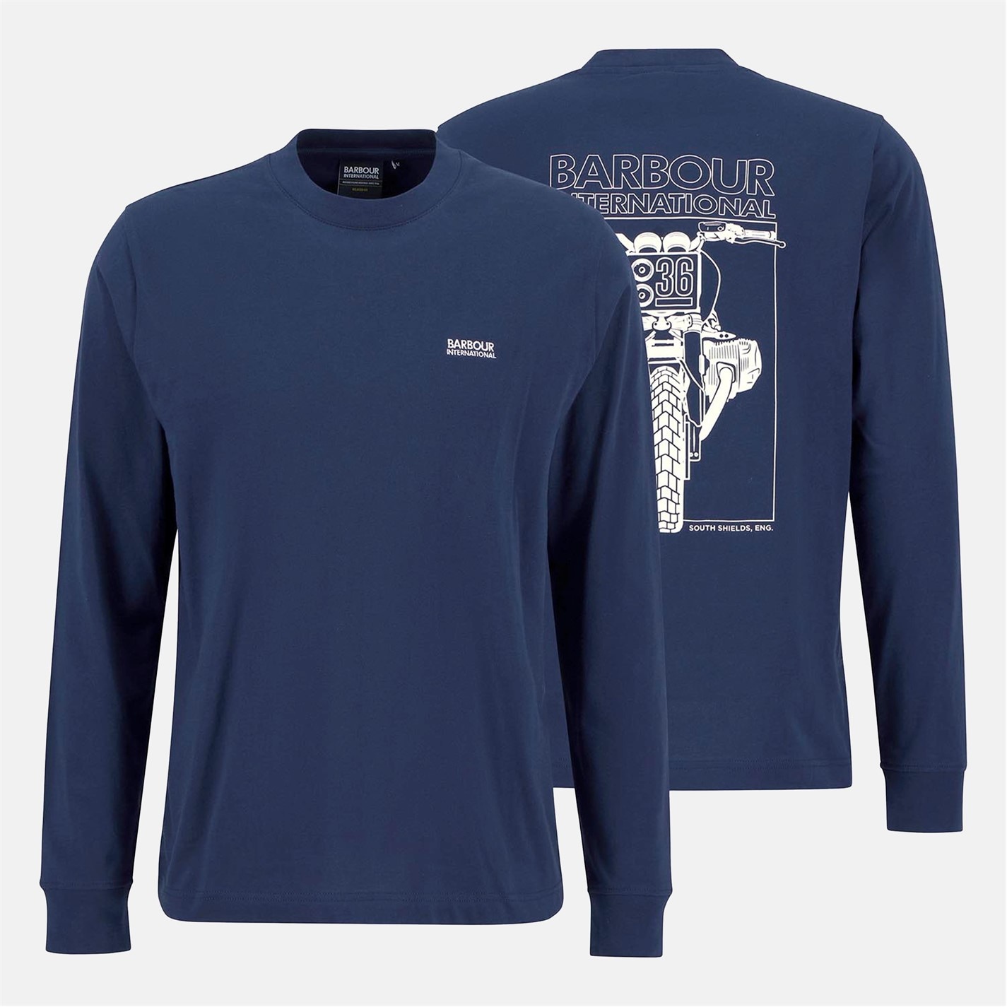 Barbour International | Louis Long Sleeve T-Shirt | Men | Navy | Flannels