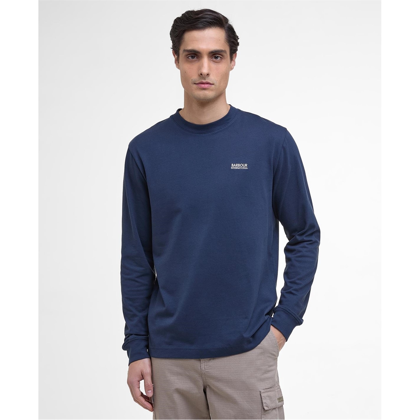 Barbour International | Louis Long Sleeve T-Shirt | Men | Navy | Flannels
