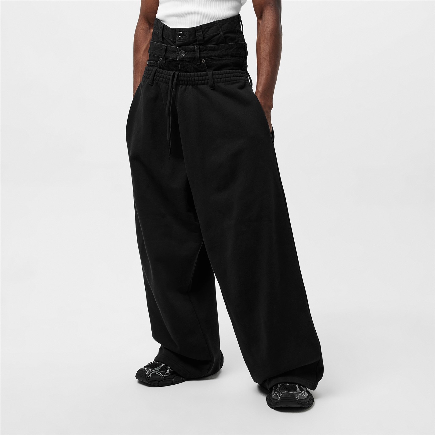 BALENCIAGA | Layered Jogging Bottoms | Men | Black | Flannels