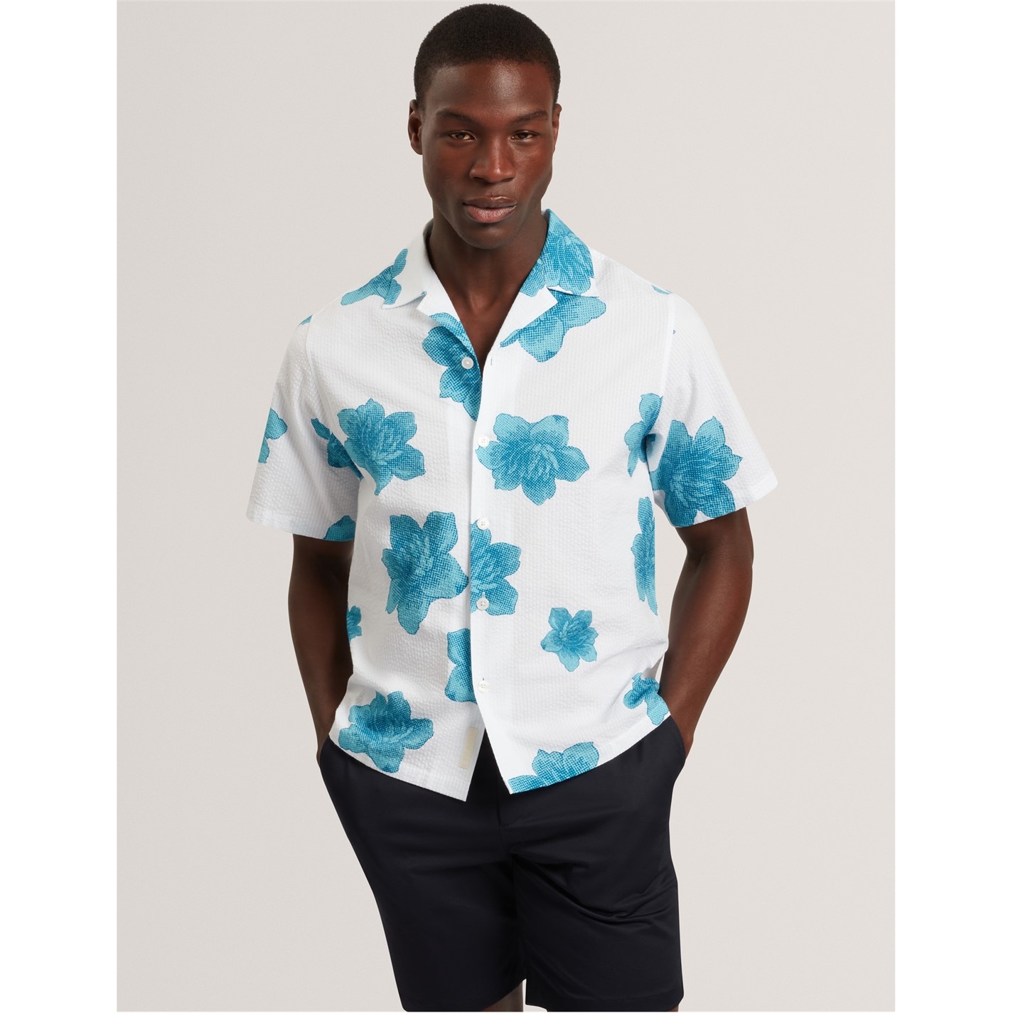 Ted Baker | Ted SS S/Sckr Floral Sn62 | Men | White | Flannels