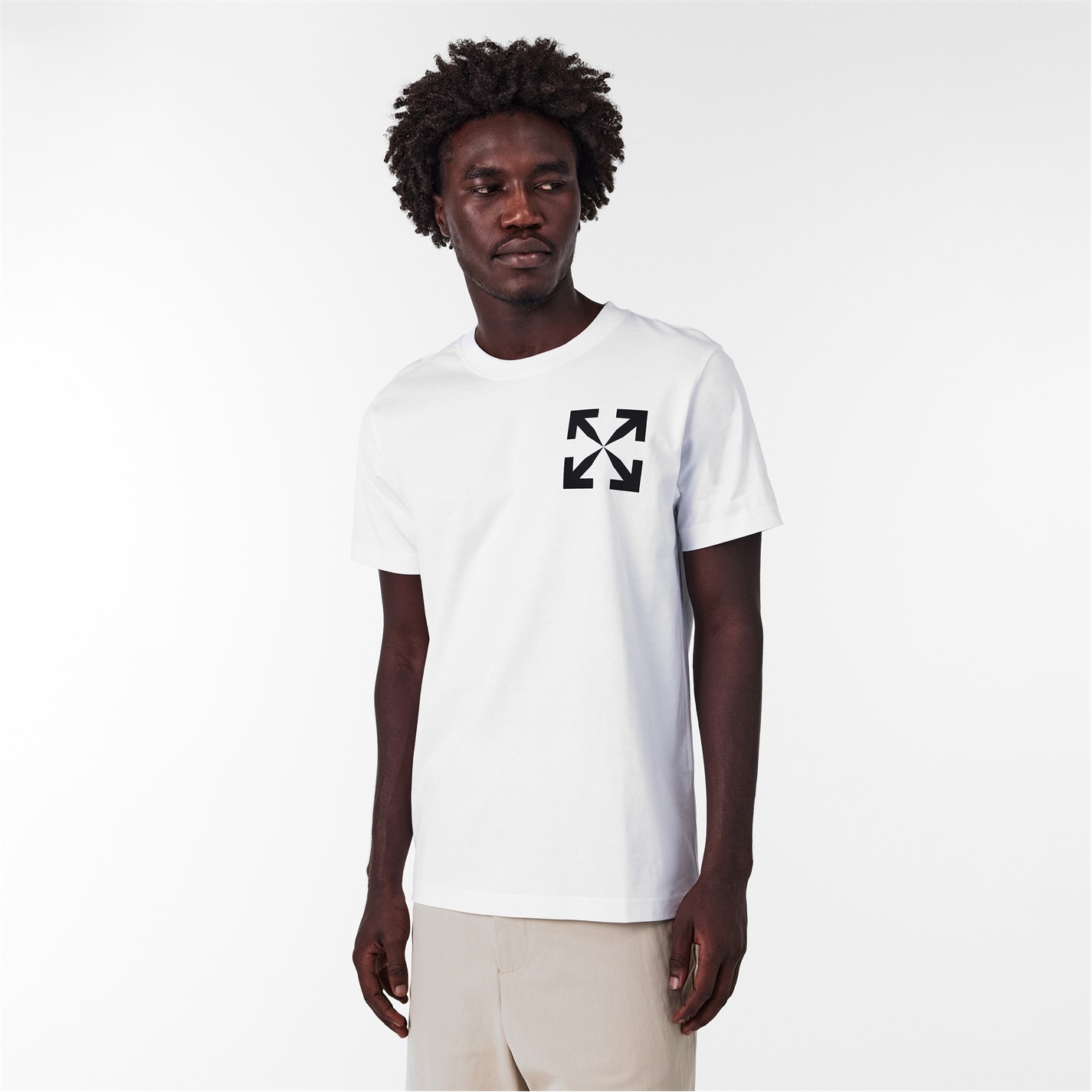Off White | Men's Arrow Slim T-Shirt | Men | White-Black | Flannels