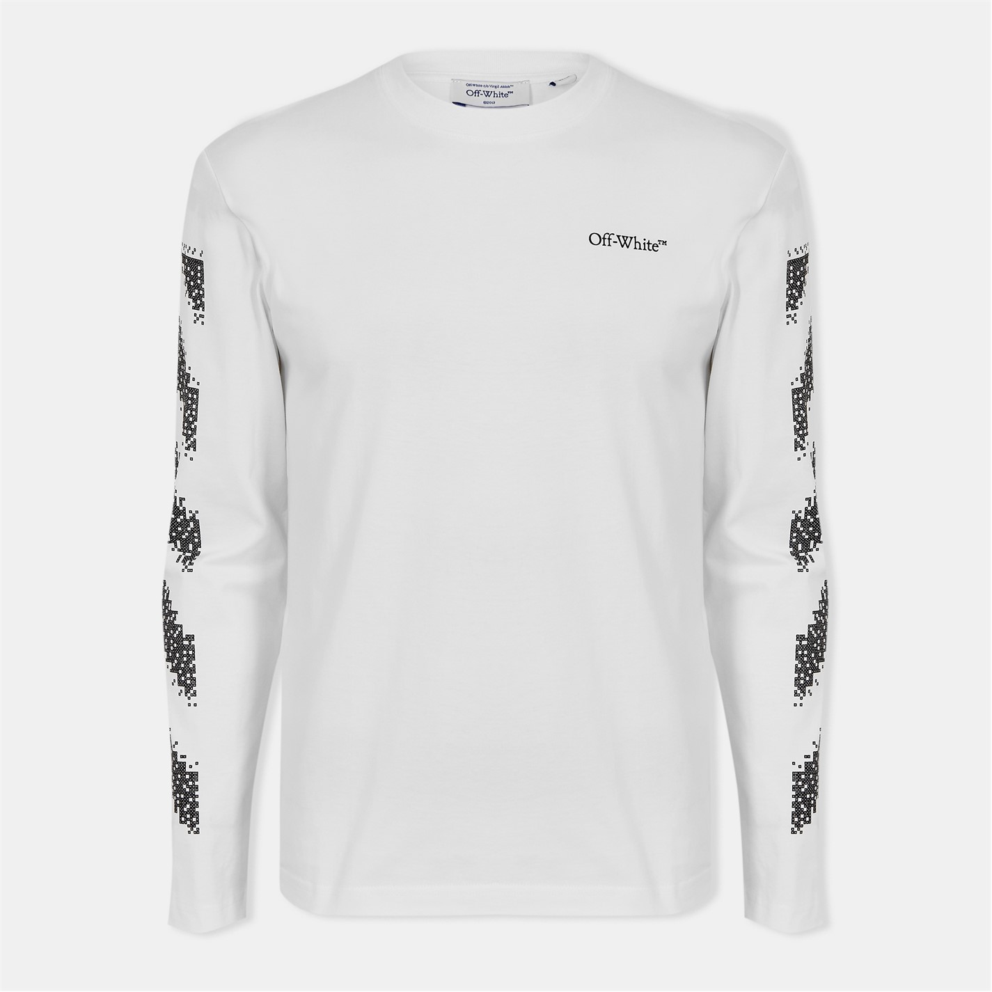 Off White | Men's Diag Skate Diagonal Graphic Long Sleeve T-Shirt | Men ...