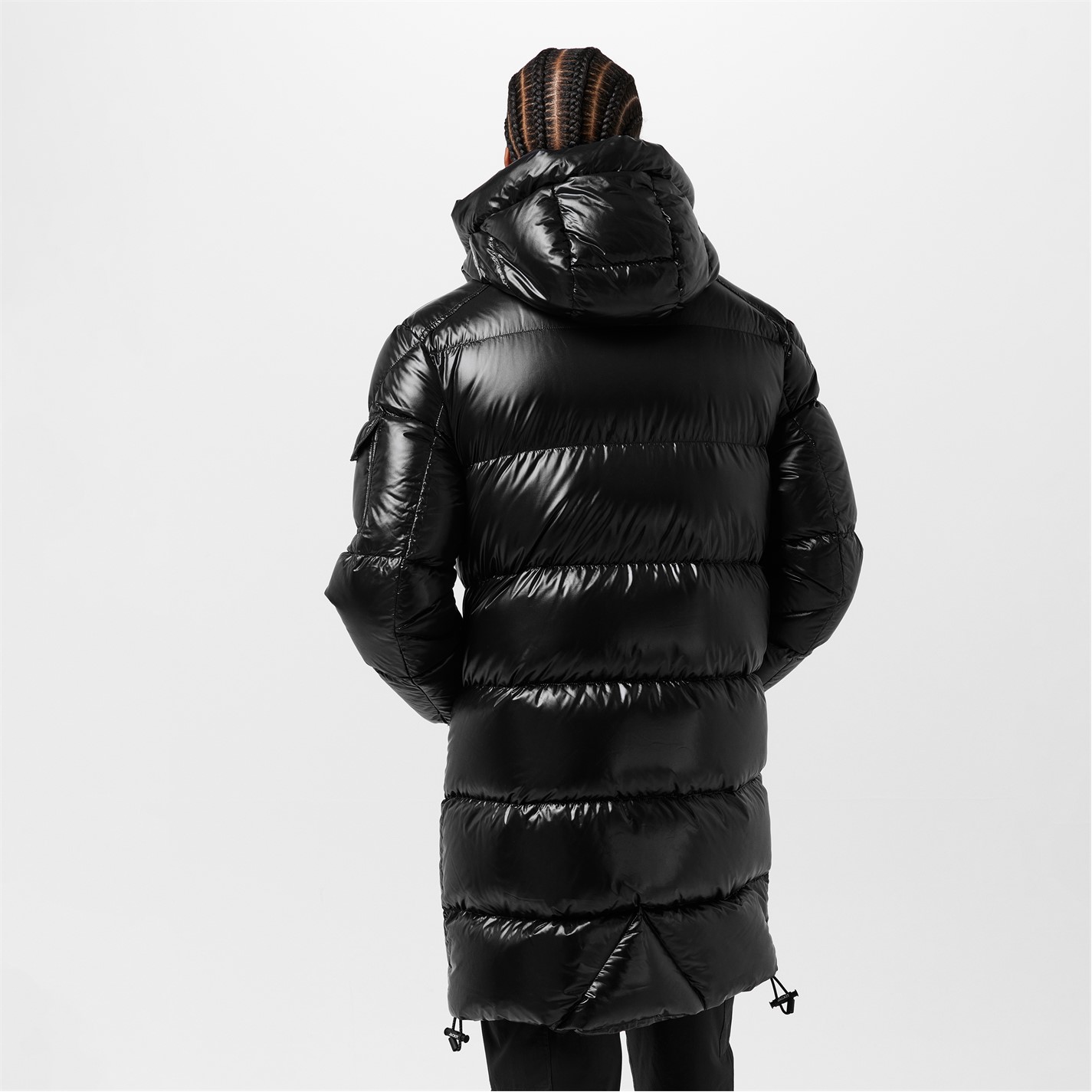 JACK1T | Men's Slick Weather Resistant Long Puffer Jacket | Men | Black ...