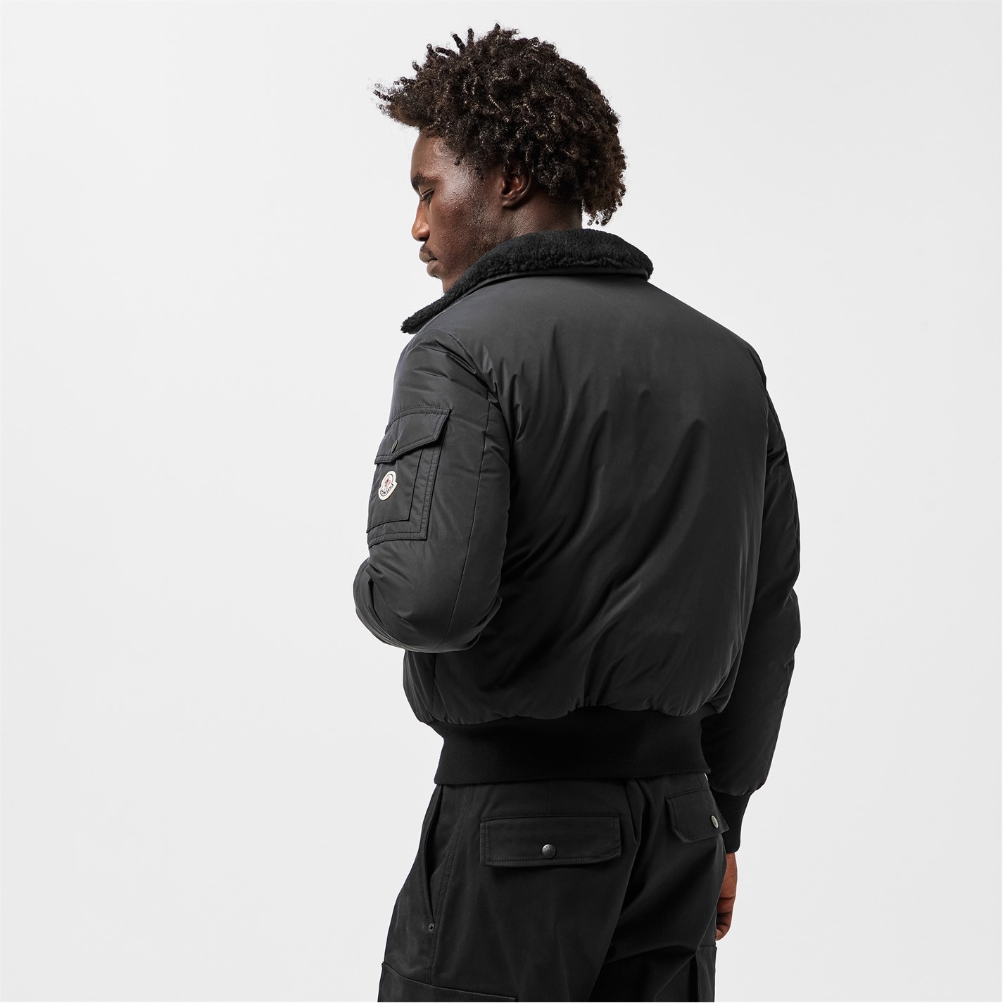MONCLER | Men's Quilted Down Fill Technical Bomber Jacket | Men | Black ...