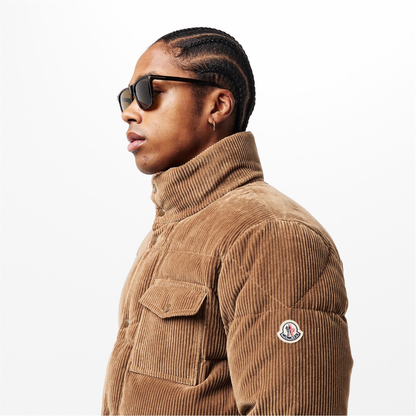 MONCLER | Men's Cord Textured Medium Puffer Jacket | Men | Brown 26I ...