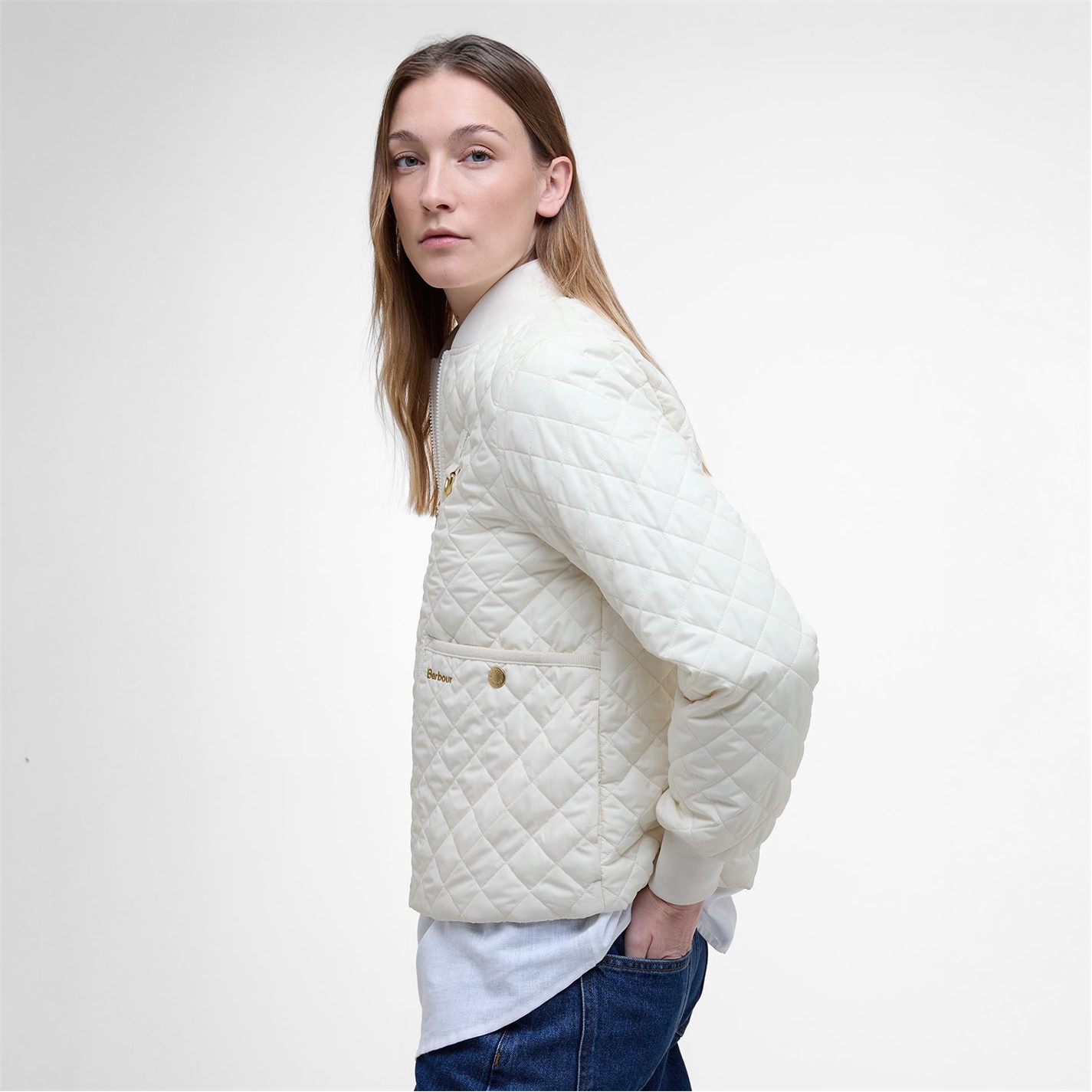Barbour | Women's Reyna Diamond Quilted Fitted Jacket | Women | Quilted ...