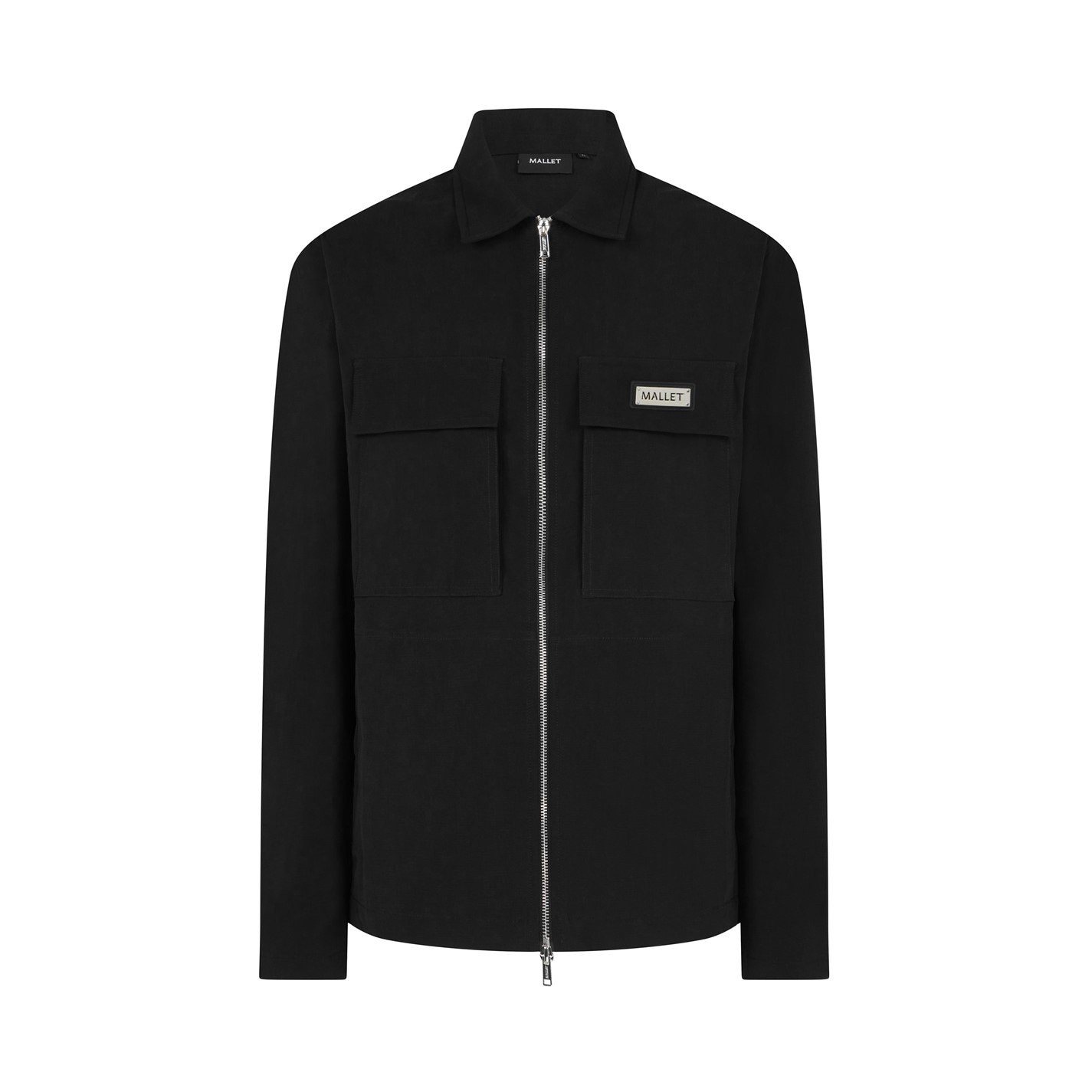 MALLET | Men's 's Long Sleeve Zip Overshirt | Men | Black | Flannels