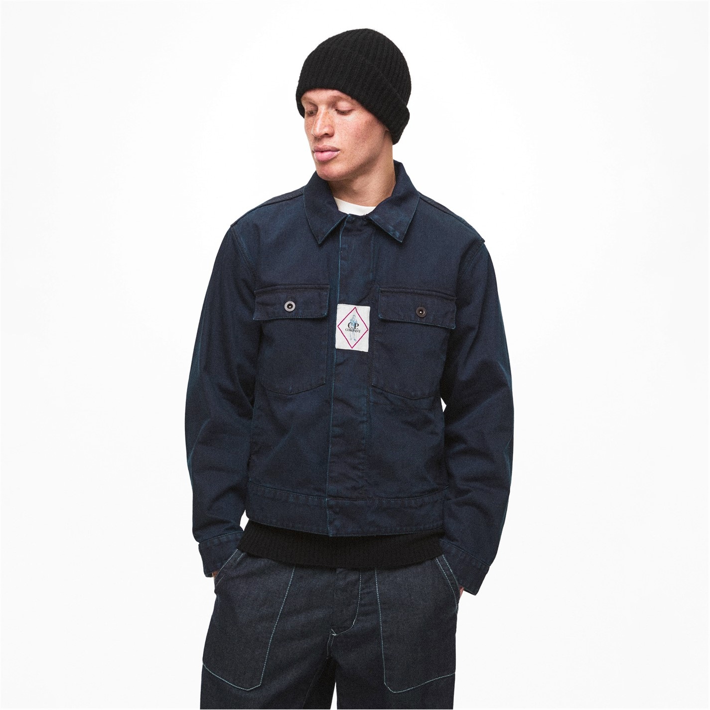 CP COMPANY | Men's Button Closure Tailored Fit Denim Jacket | Men ...