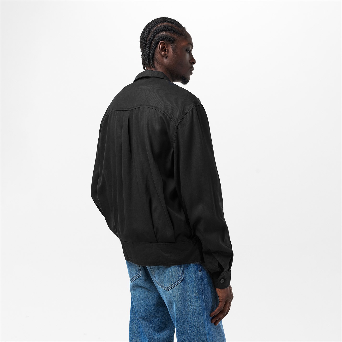 OUR LEGACY | Men's Ribbed Cuffs Harrington Jacket | Men | Draping Black ...