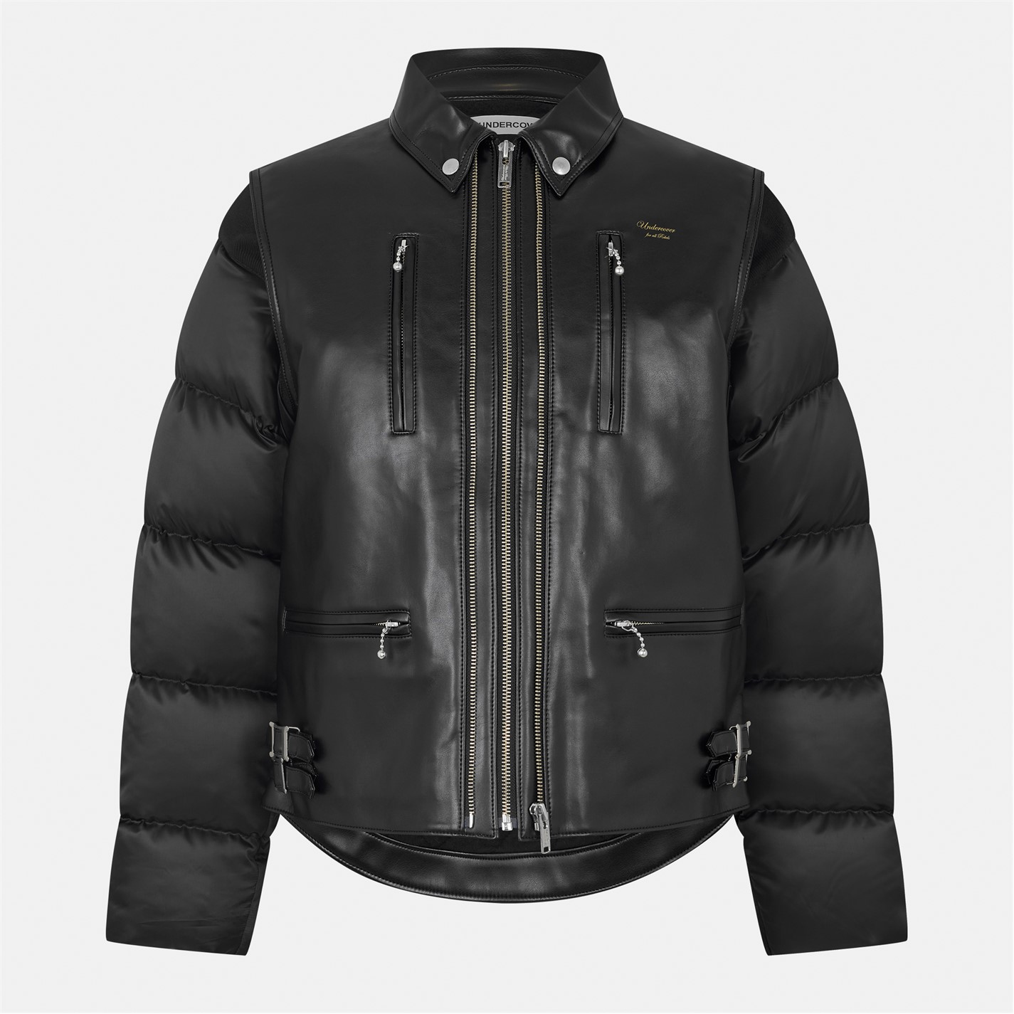 UNDERCOVER | Men's Leather Contemporary Cut Jacket | Men | Black | Flannels